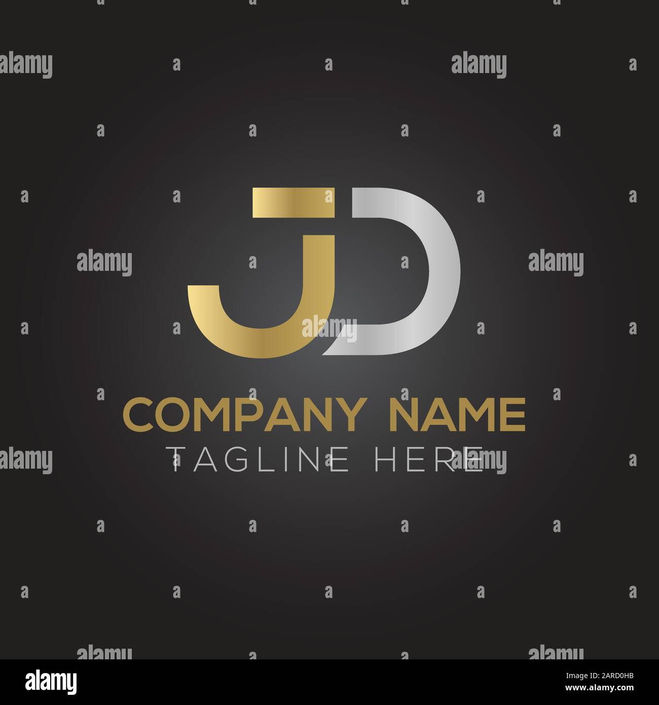 letter JD Logo Design Vector Template. Initial Linked Letter Design JD ...