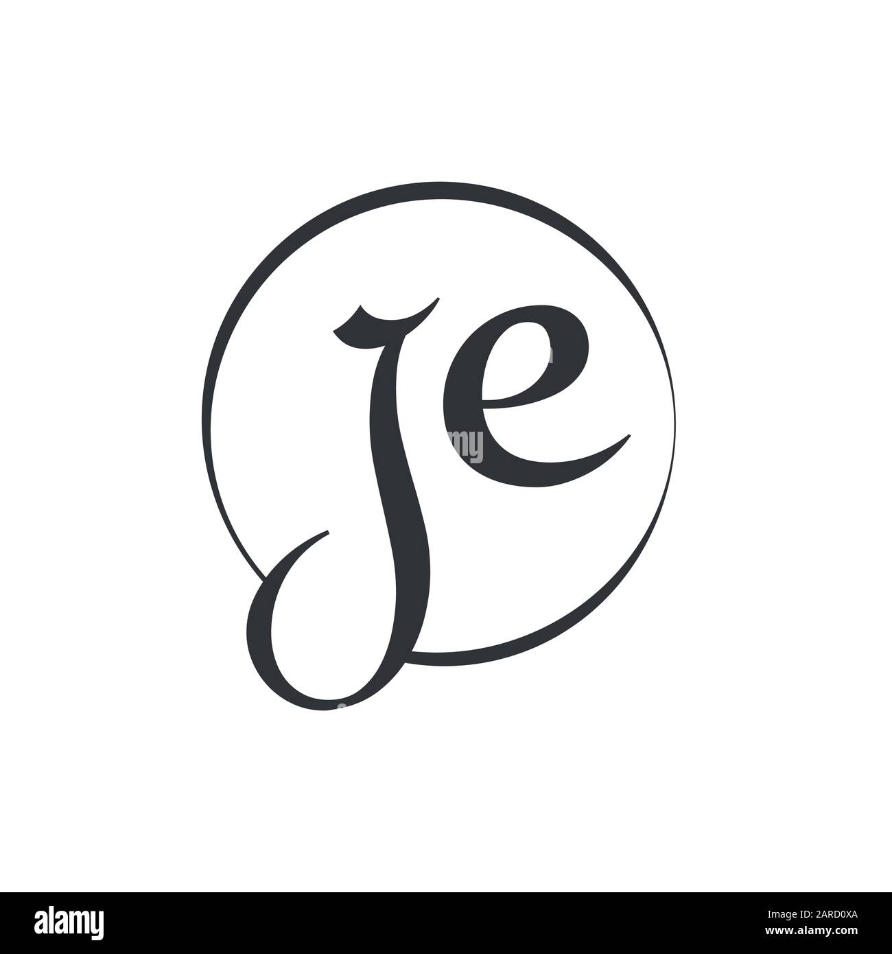 letter JE Logo Design Vector Template. Initial Linked Letter Design JE ...