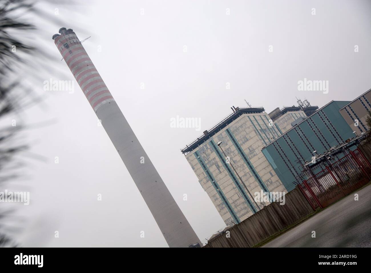 Abandoned coal power plant located in the delta of the river Po, Italy ...