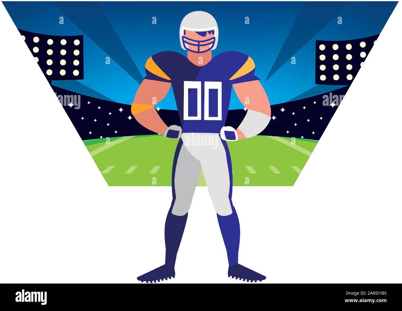 man football player of rugby , sportsman with uniform vector ...