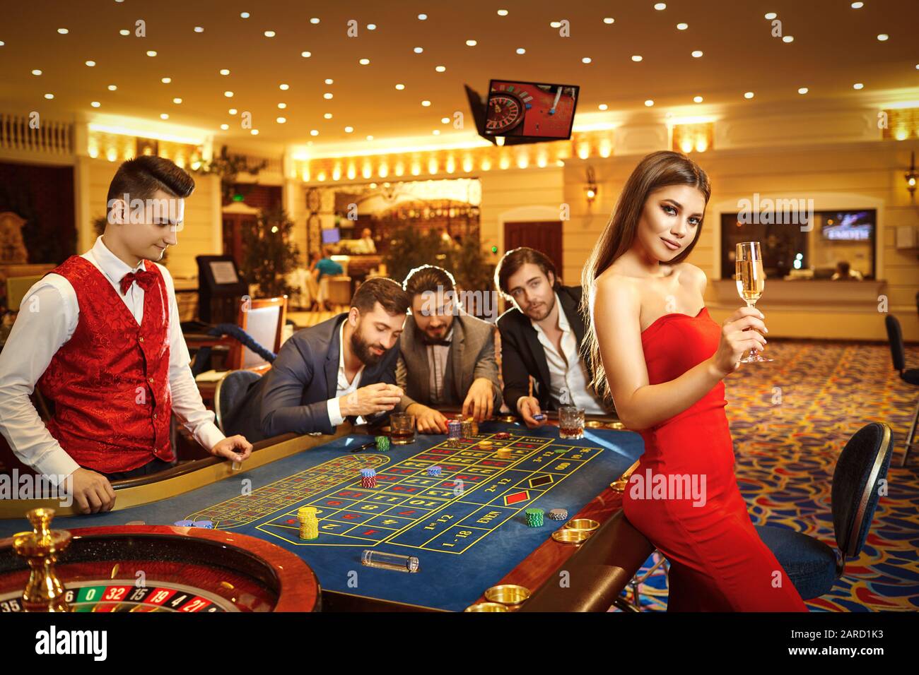 Croupier female hi-res stock photography and images - Alamy