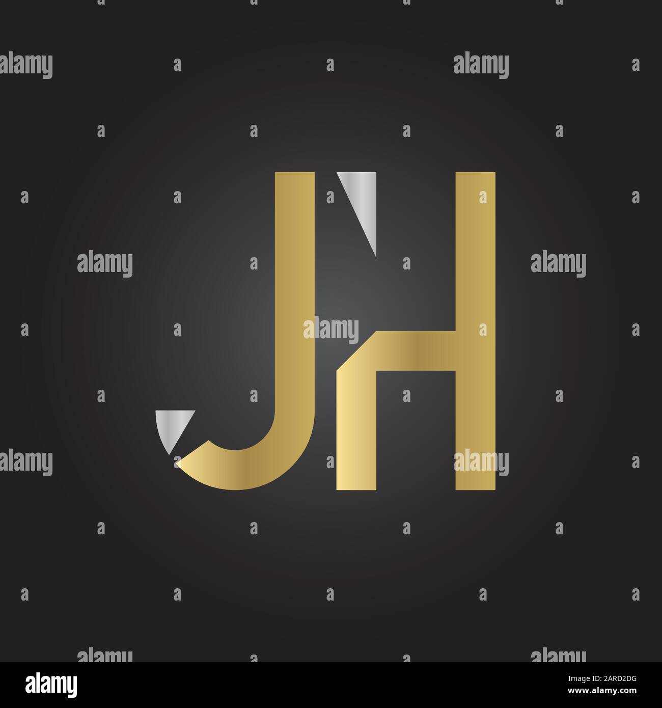 letter JH Logo Design Vector Template. Initial Linked Letter Design JH ...