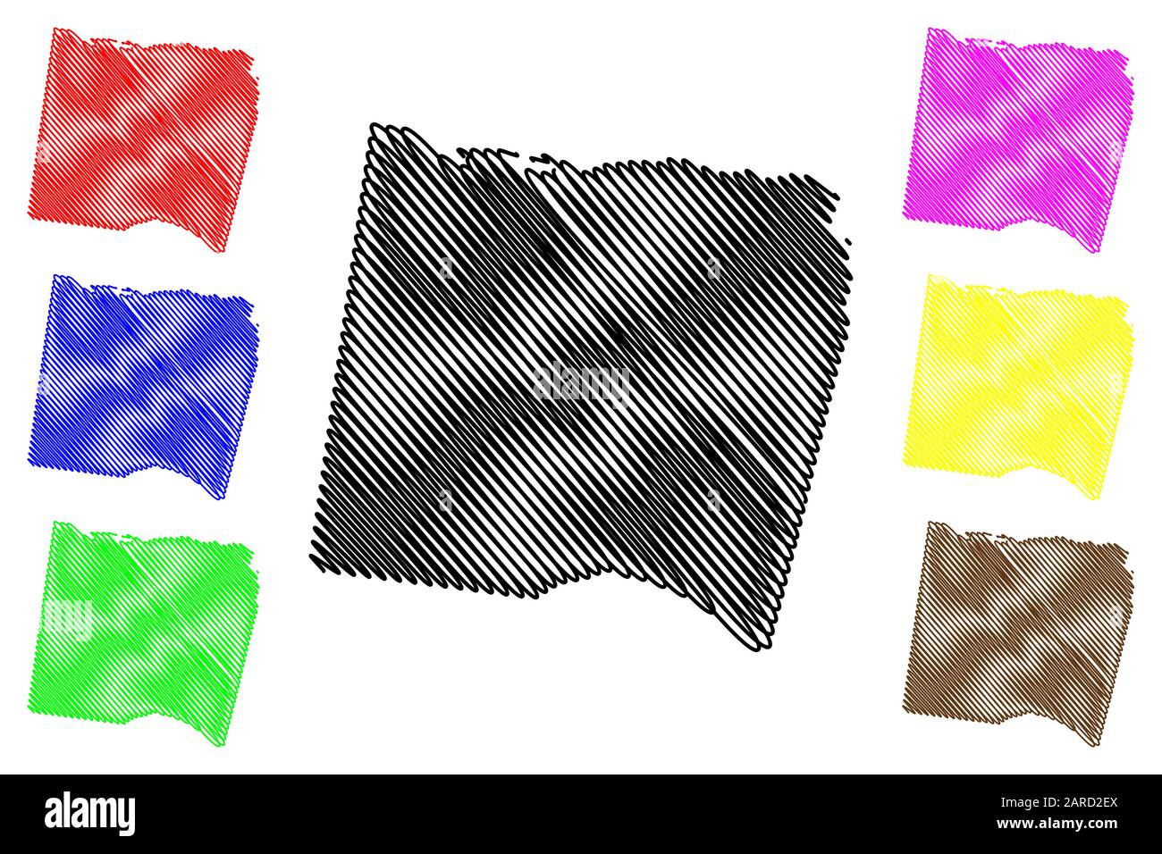 Trelawny Parish (Parishes of Jamaica, Cornwall County) map vector ...