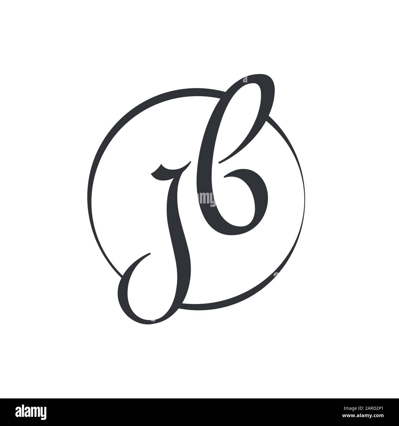 letter JB Logo Design Vector Template. Initial Linked Letter Design JB Vector Illustration Stock ...