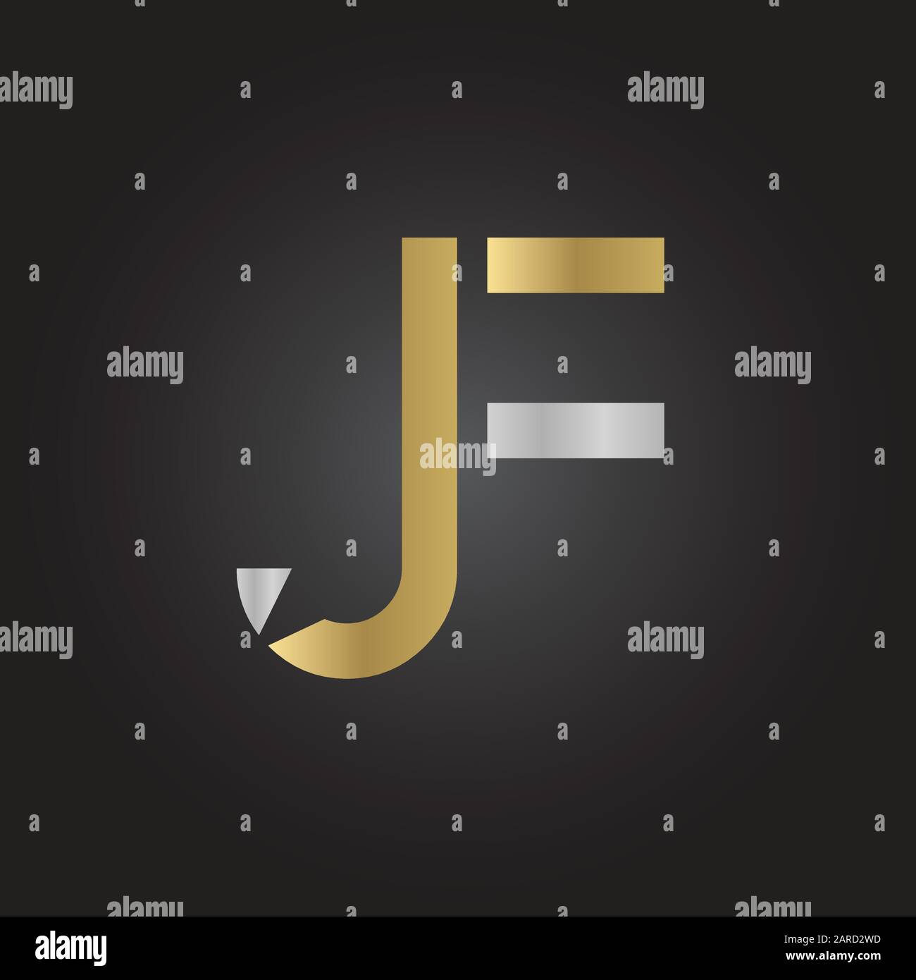 letter JF Logo Design Vector Template. Initial Linked Letter Design JF ...