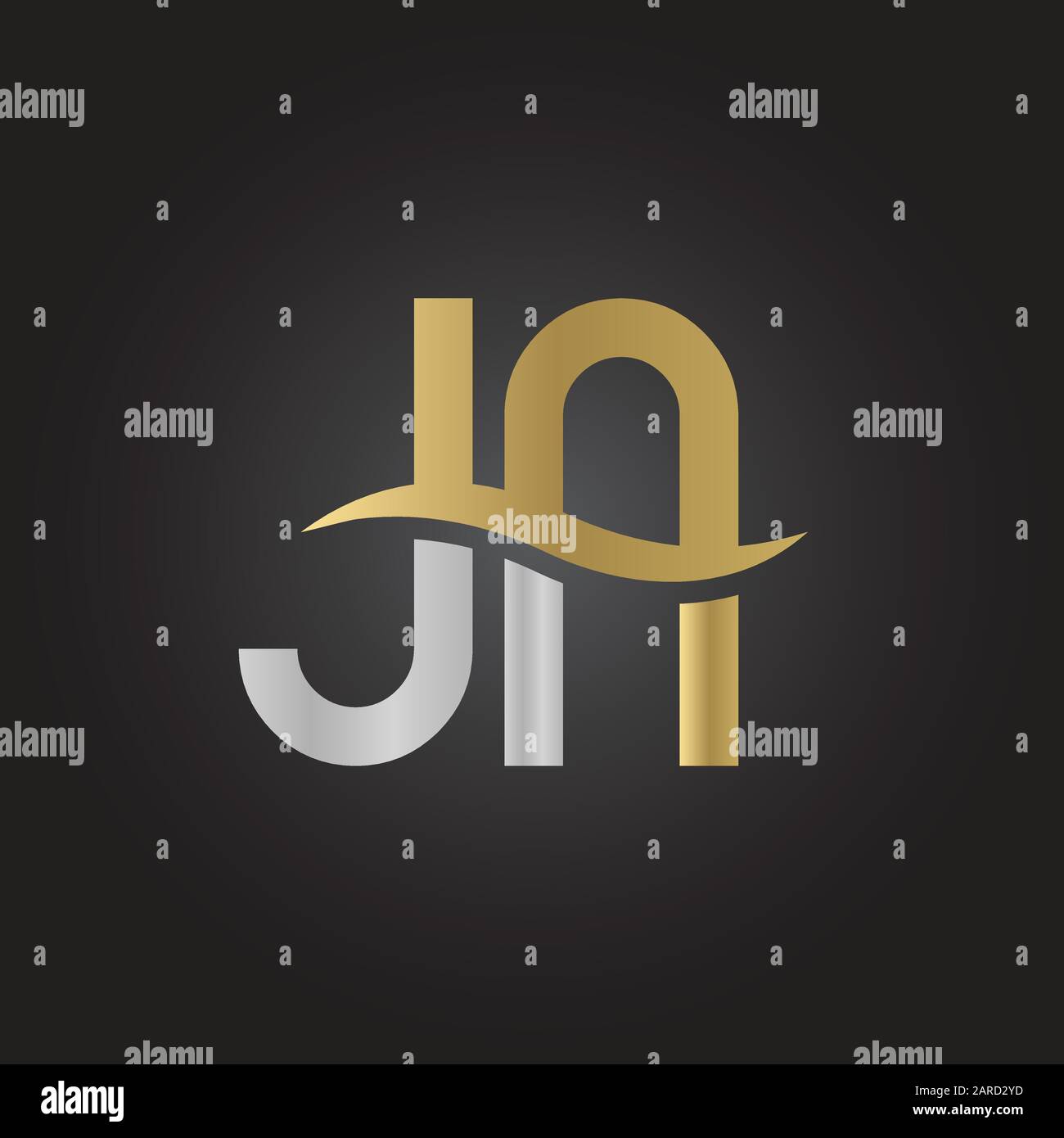 letter JA Logo Design Vector Template. Initial Linked Letter Design JA ...