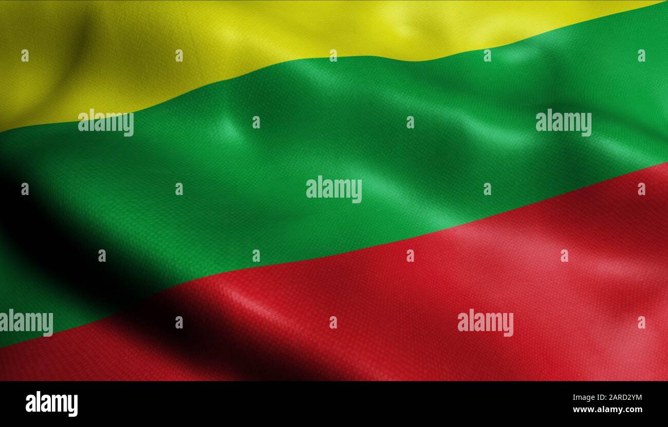 3D Waving Colombia City Flag of Margarita Closeup View Stock Photo - Alamy