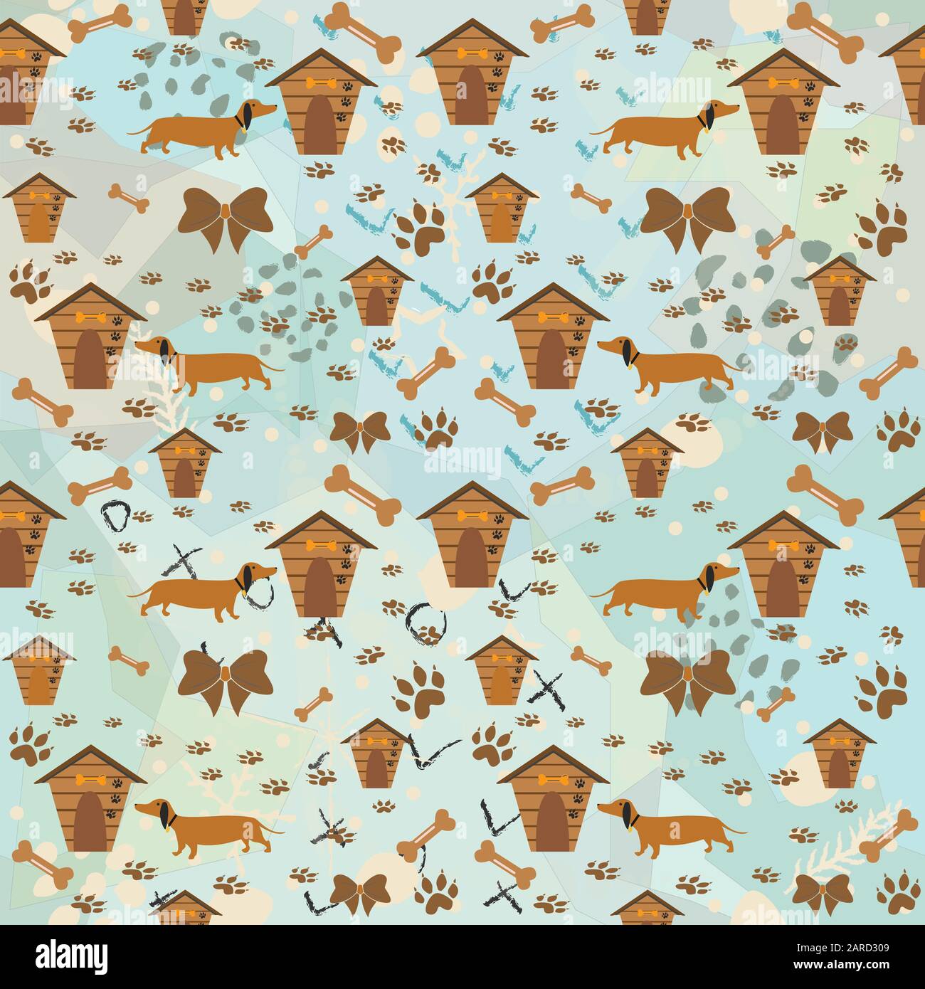 Seamless dog pattern. Vector Illustration Stock Vector Image & Art - Alamy