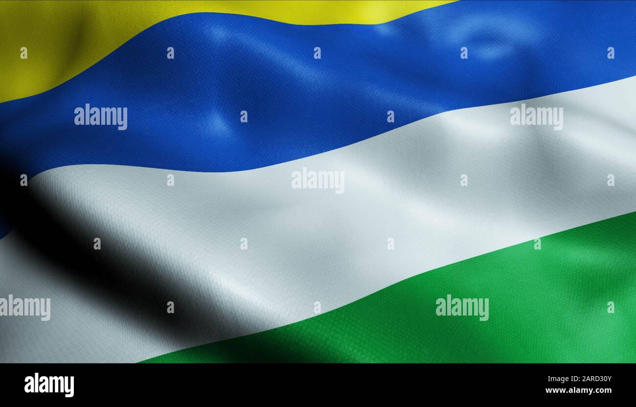 3D Waving Colombia City Flag of Jerico Closeup View Stock Photo - Alamy