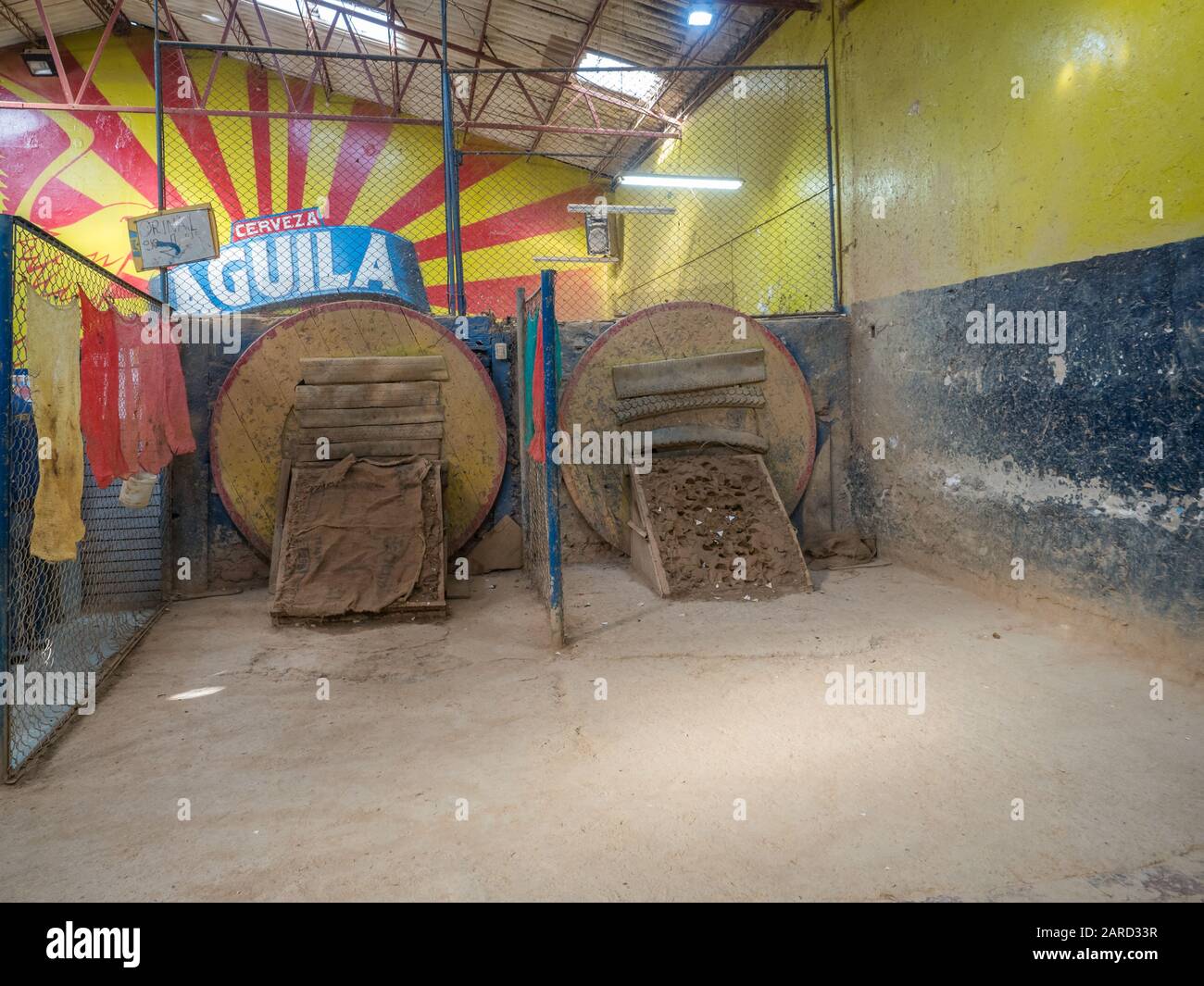 Bogota, Colombia - Septemebr 12, 2019: Colombian tejo game in the local ...