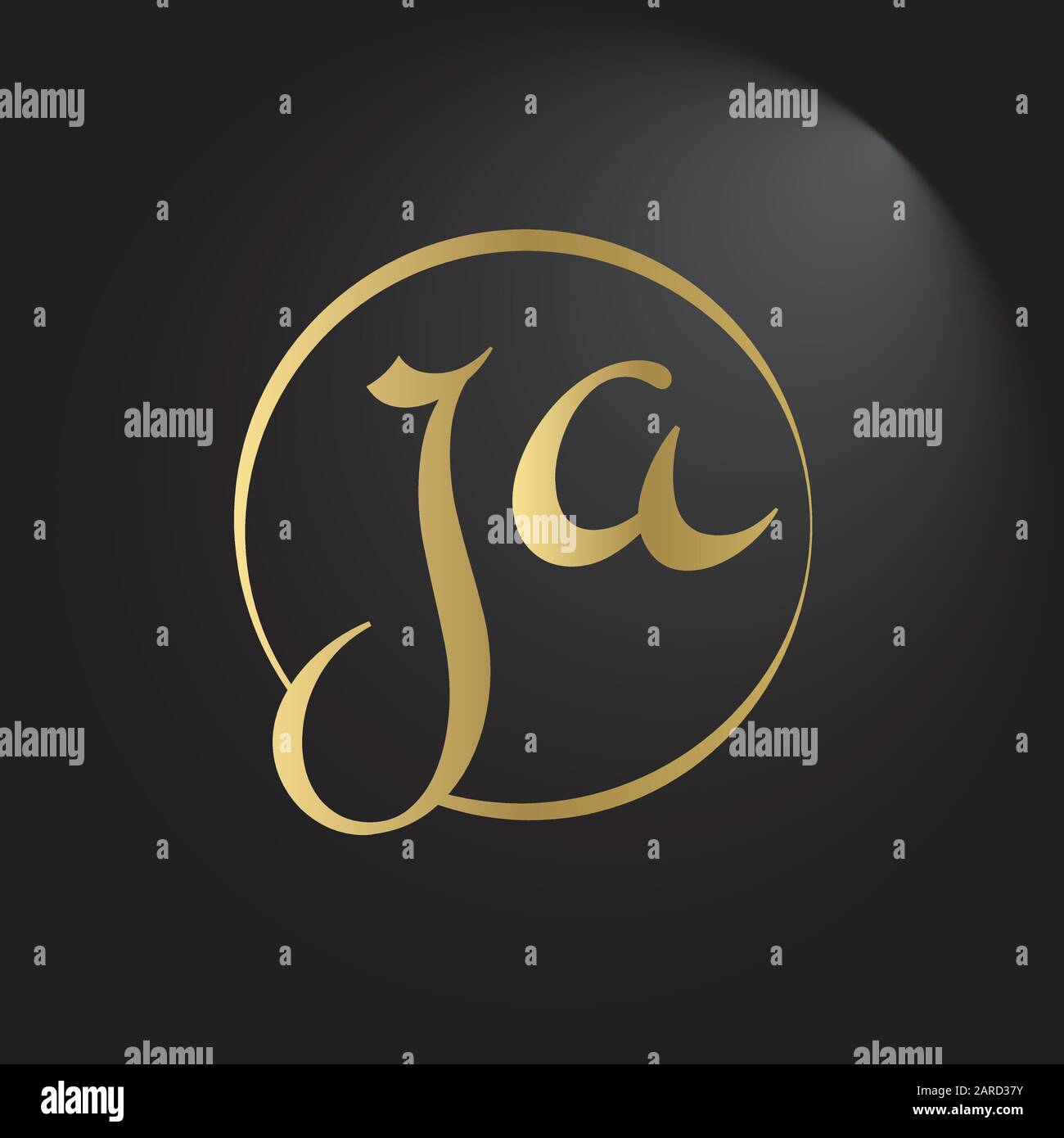 letter JA Logo Design Vector Template. Initial Linked Letter Design JA ...