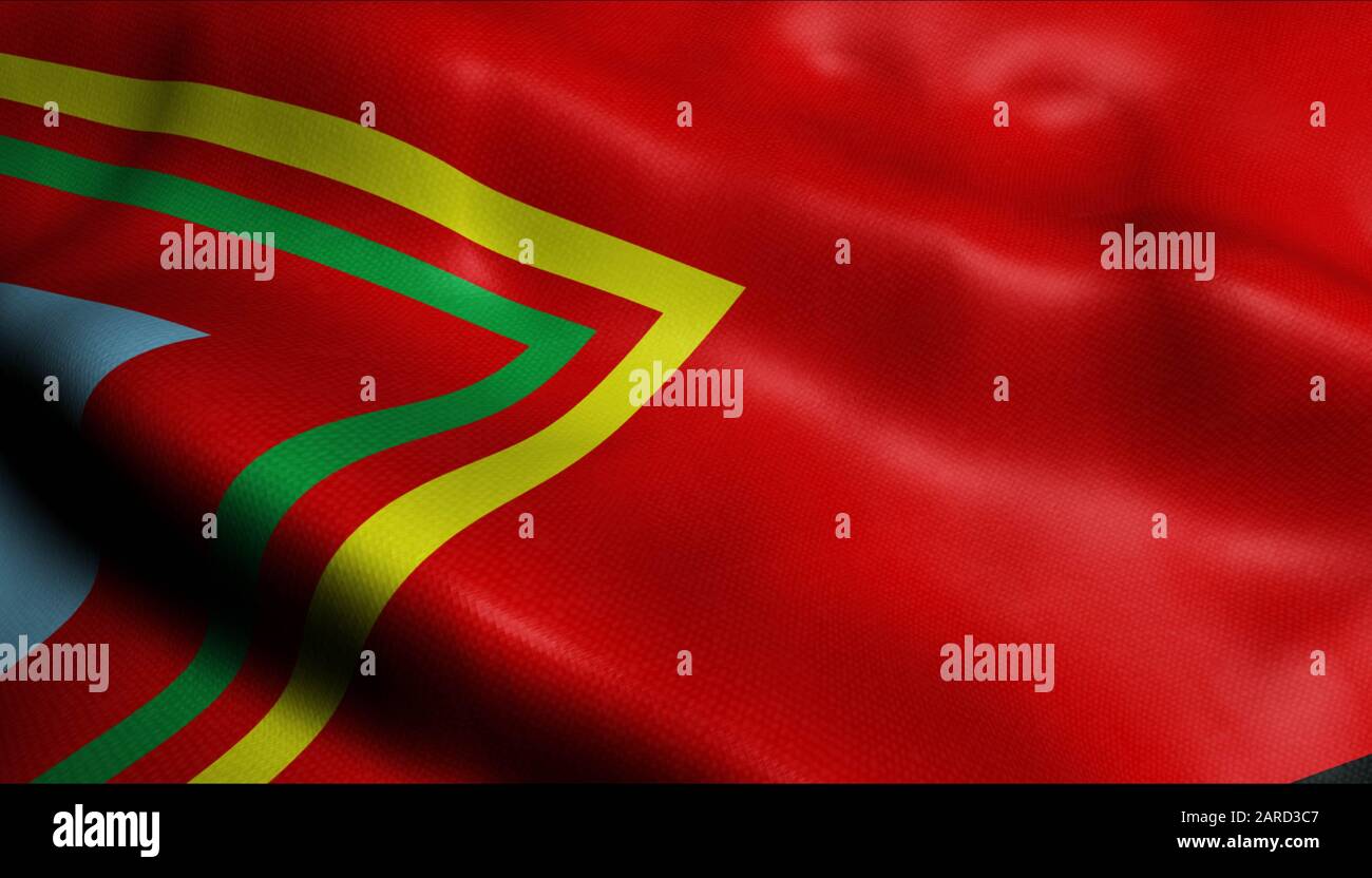 3D Waving Colombia City Flag of Boyaca Closeup View Stock Photo - Alamy