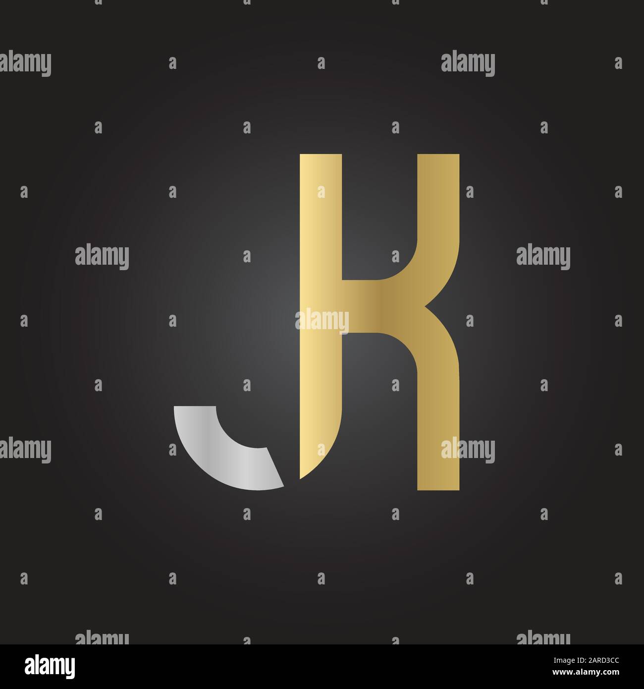 letter JK Logo Design Vector Template. Initial Linked Letter Design JK ...