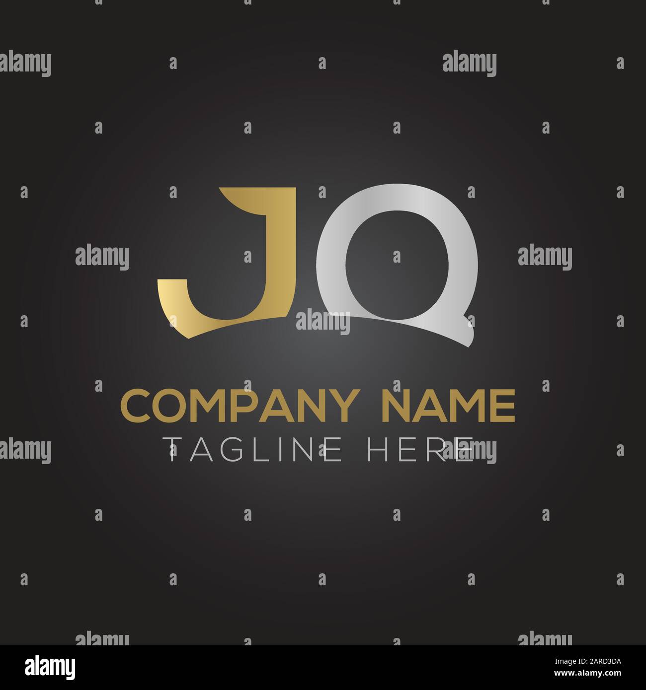 letter JQ Logo Design Vector Template. Initial Linked Letter Design JQ ...