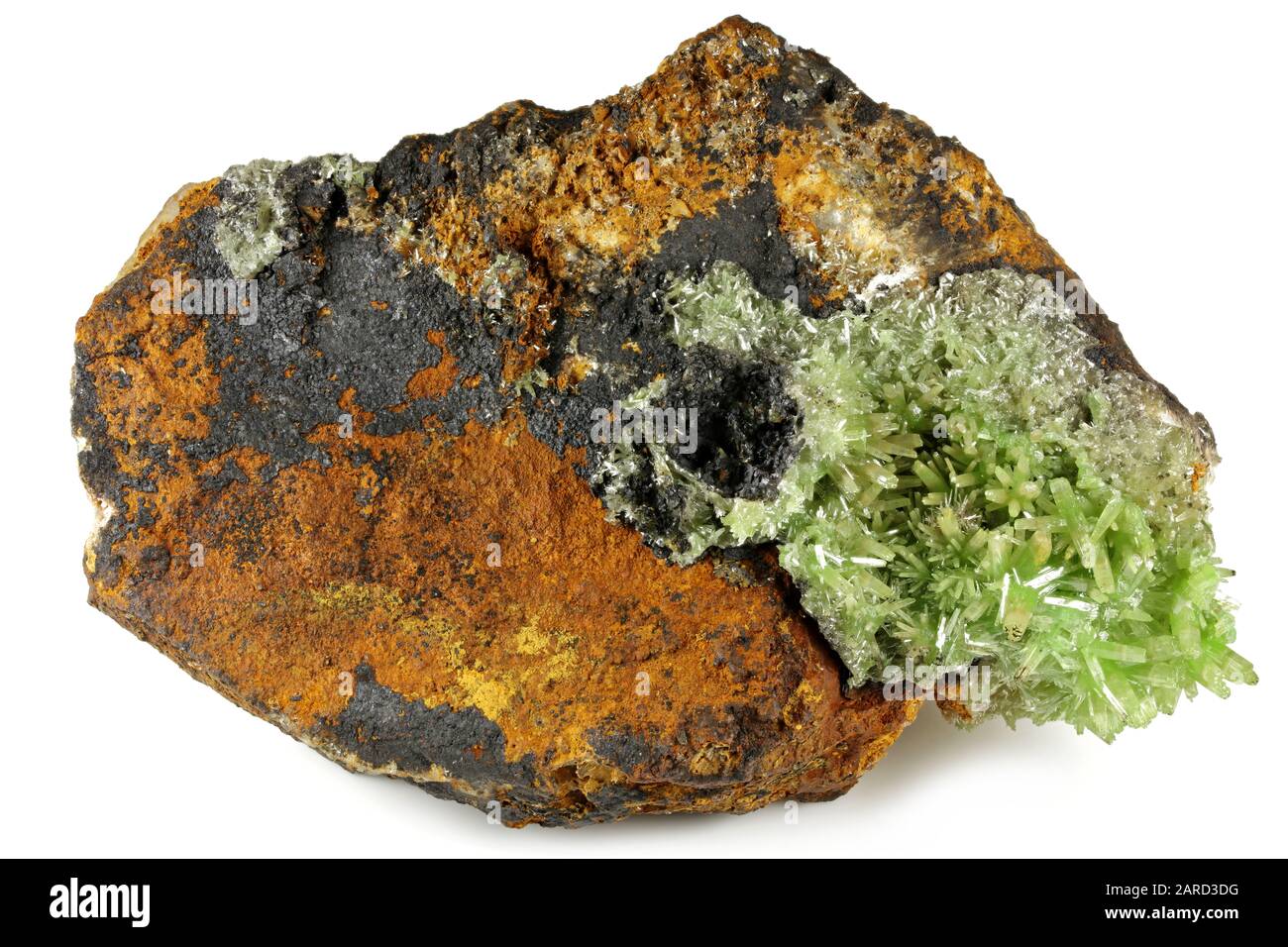 pyromorphite from Daoping Mine, China isolated on white background ...