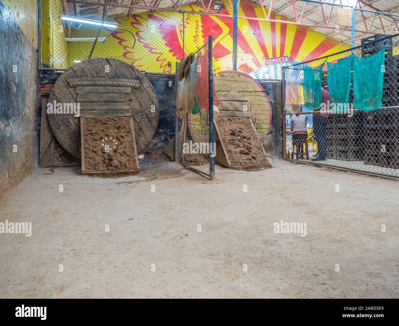 Bogota, Colombia - Septemebr 12, 2019: Colombian tejo game in the local ...