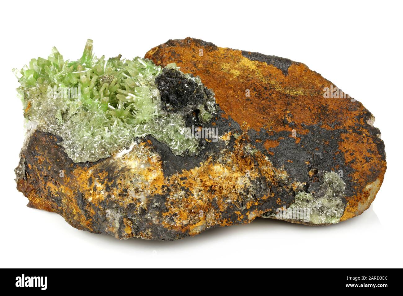 pyromorphite from Daoping Mine, China isolated on white background ...