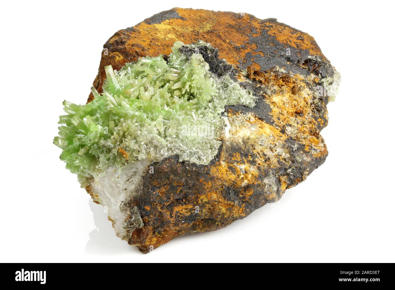 pyromorphite from Daoping Mine, China isolated on white background ...
