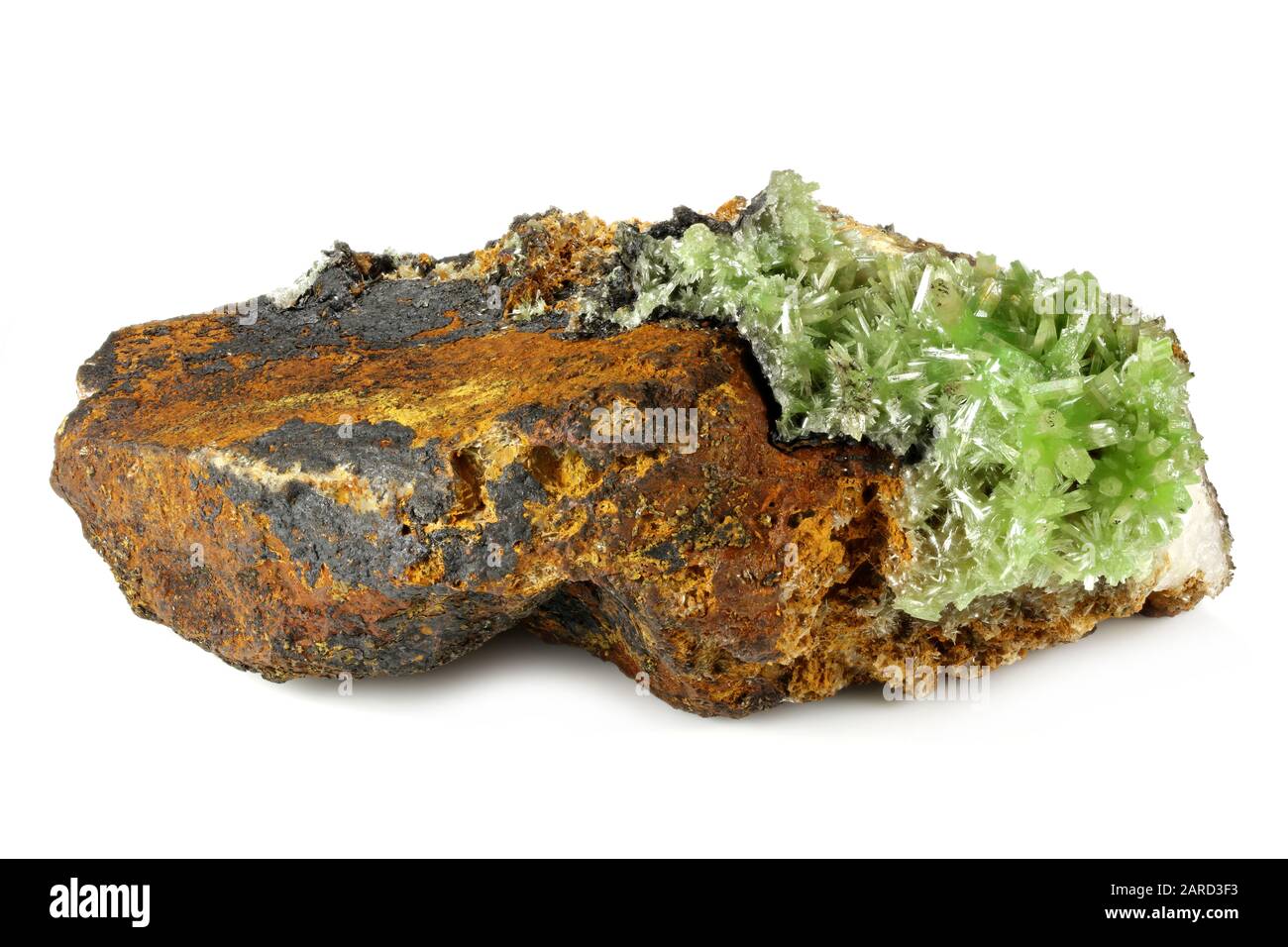 pyromorphite from Daoping Mine, China isolated on white background ...