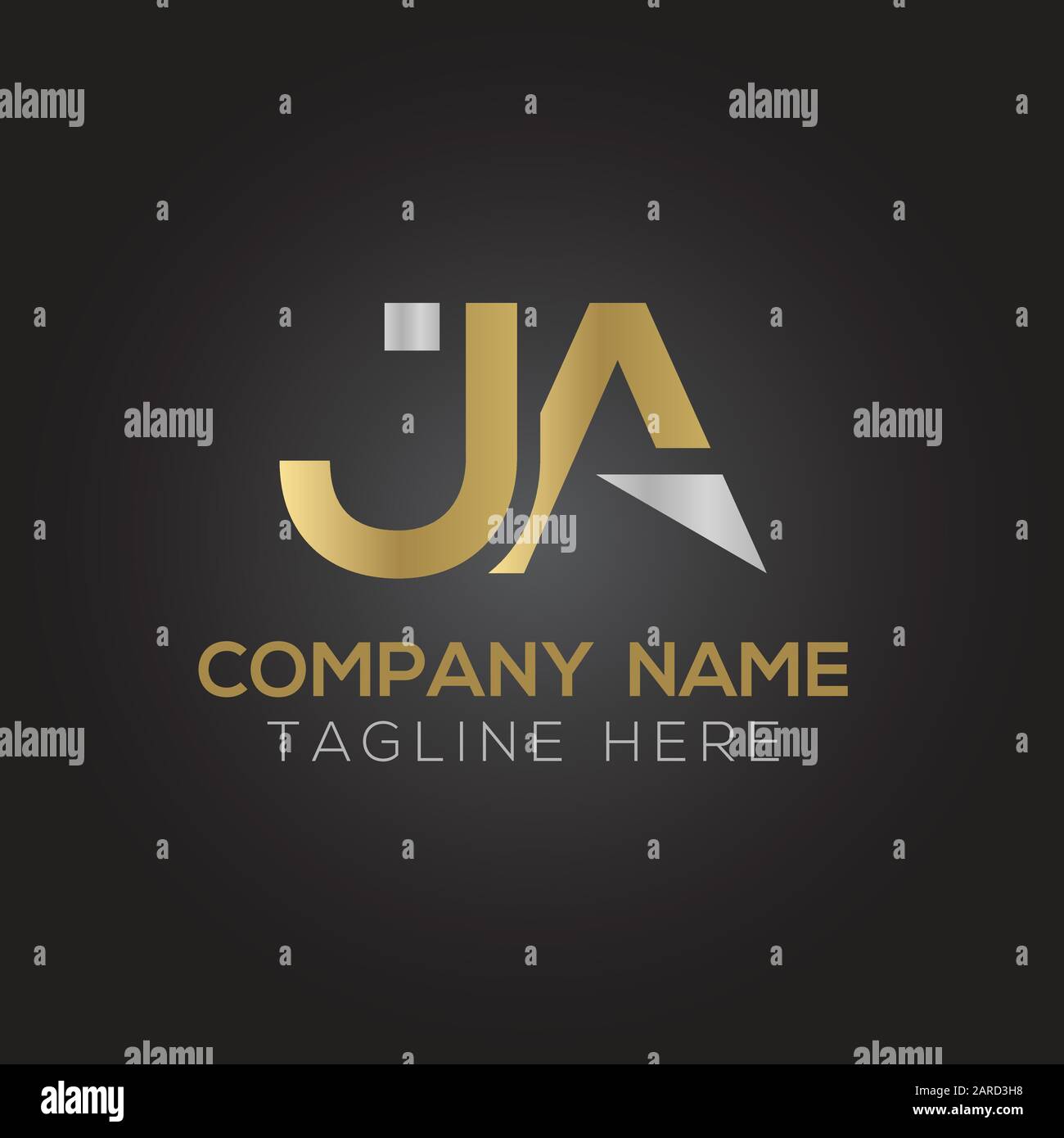 letter JA Logo Design Vector Template. Initial Linked Letter Design JA ...