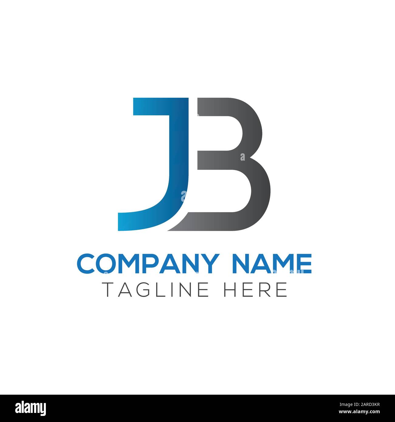 letter JB Logo Design Vector Template. Initial Linked Letter Design JB Vector Illustration Stock ...