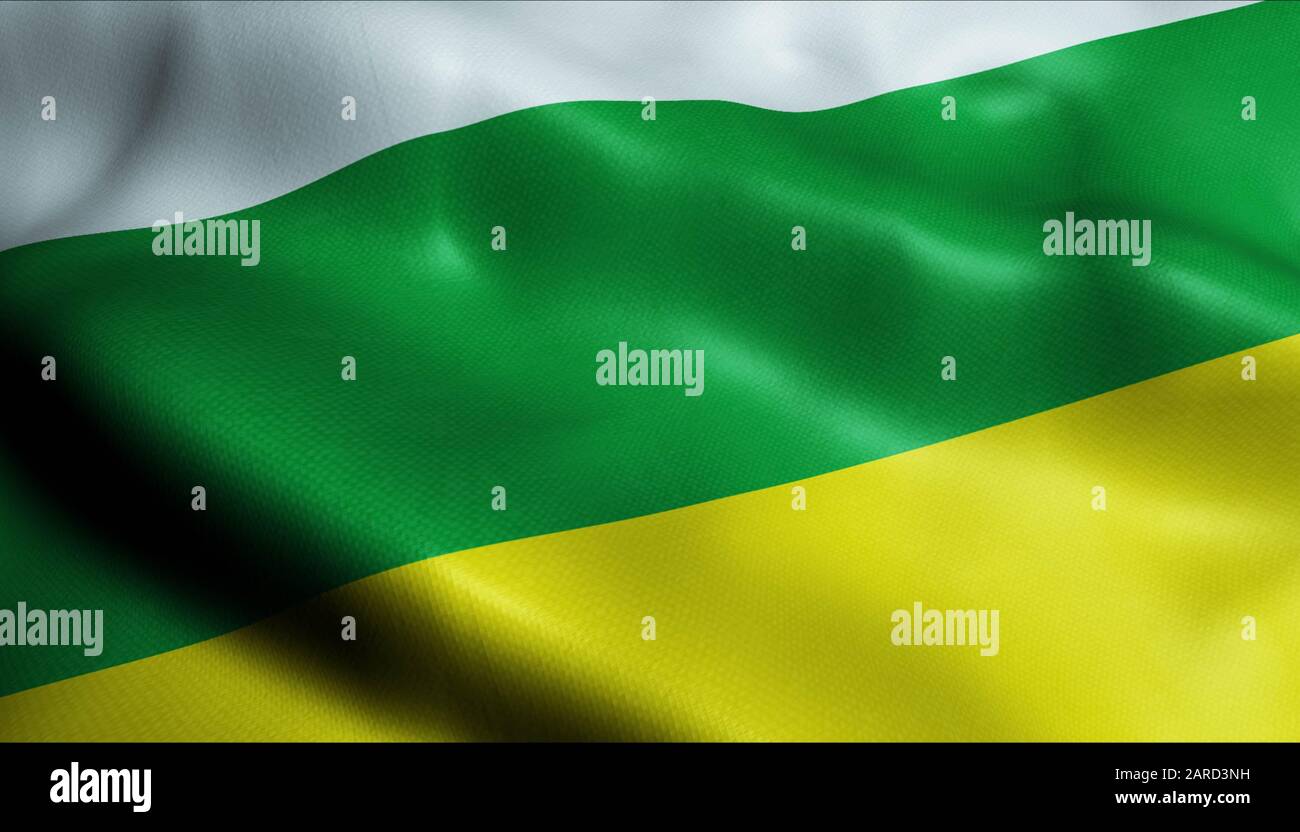 3D Waving Colombia City Flag of Mutata Closeup View Stock Photo - Alamy