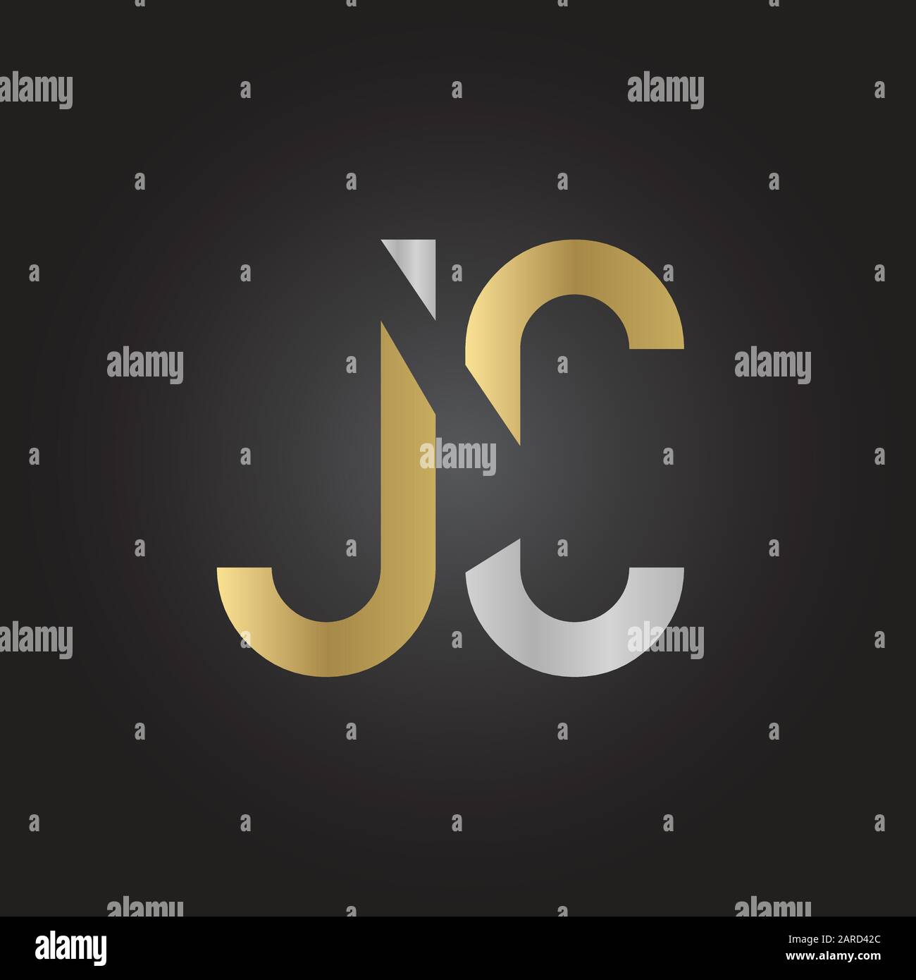 letter JC Logo Design Vector Template. Initial Linked Letter Design JC Vector Illustration Stock ...