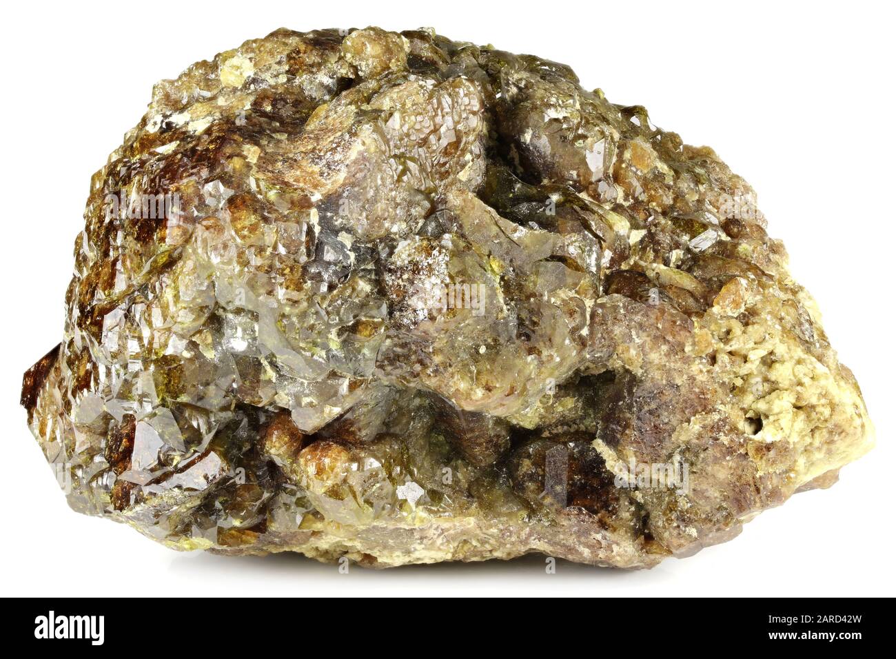 vesuvianite from Fushan Mine, China isolated on white background Stock ...