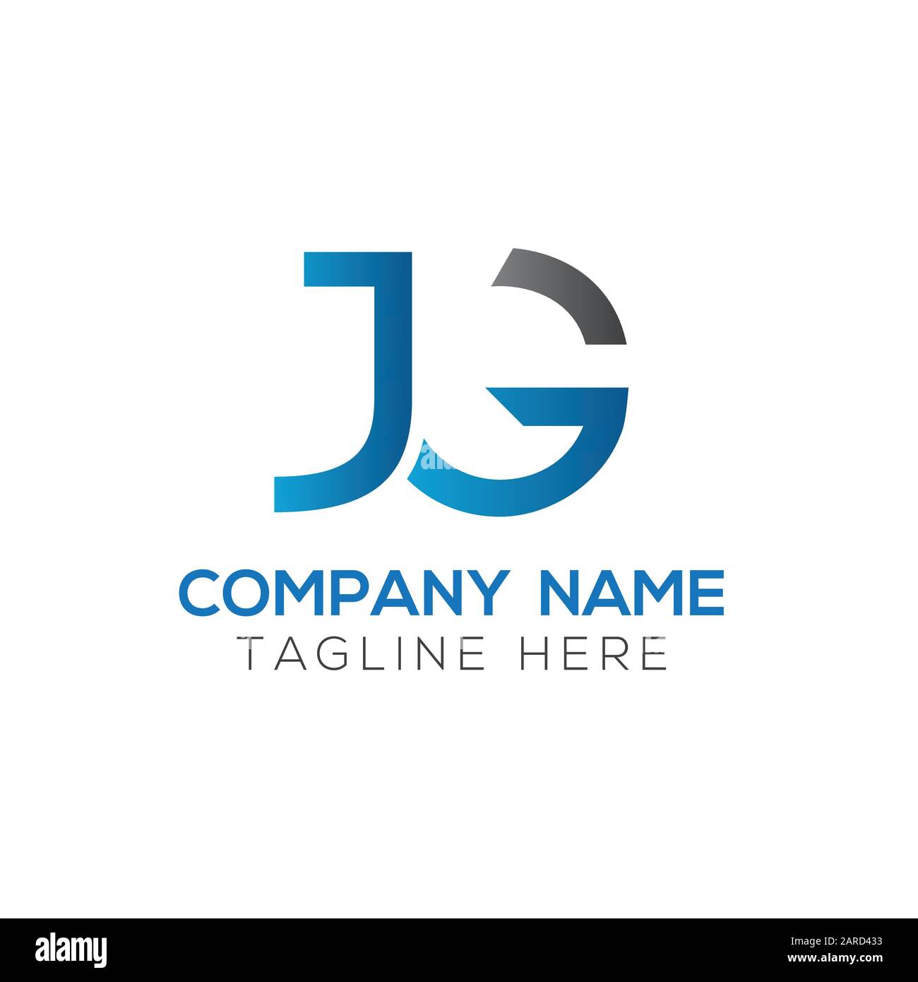 letter JG Logo Design Vector Template. Initial Linked Letter Design JG ...
