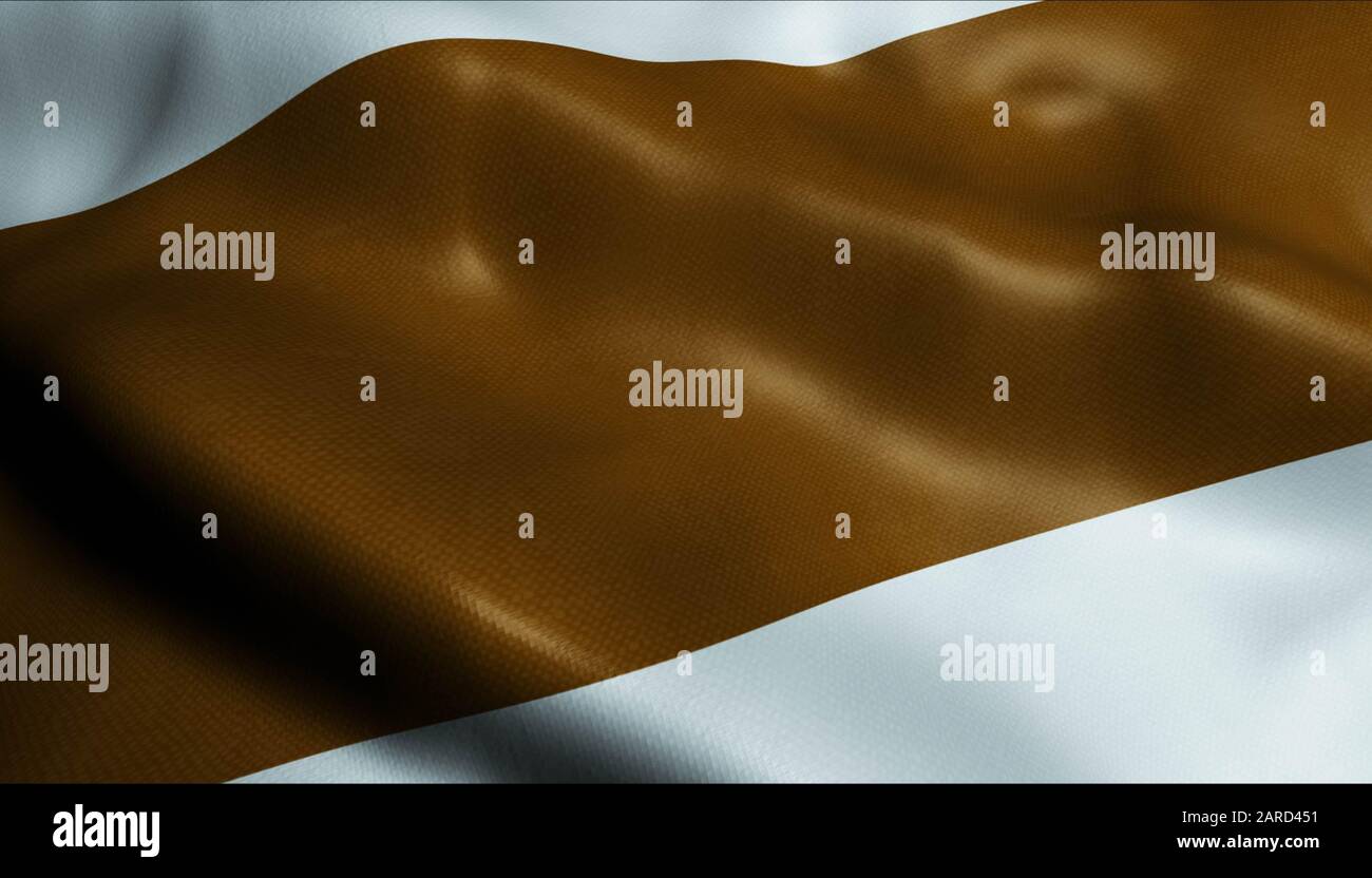 3D Waving Colombia City Flag of El Carmen de Viboral Closeup View Stock ...