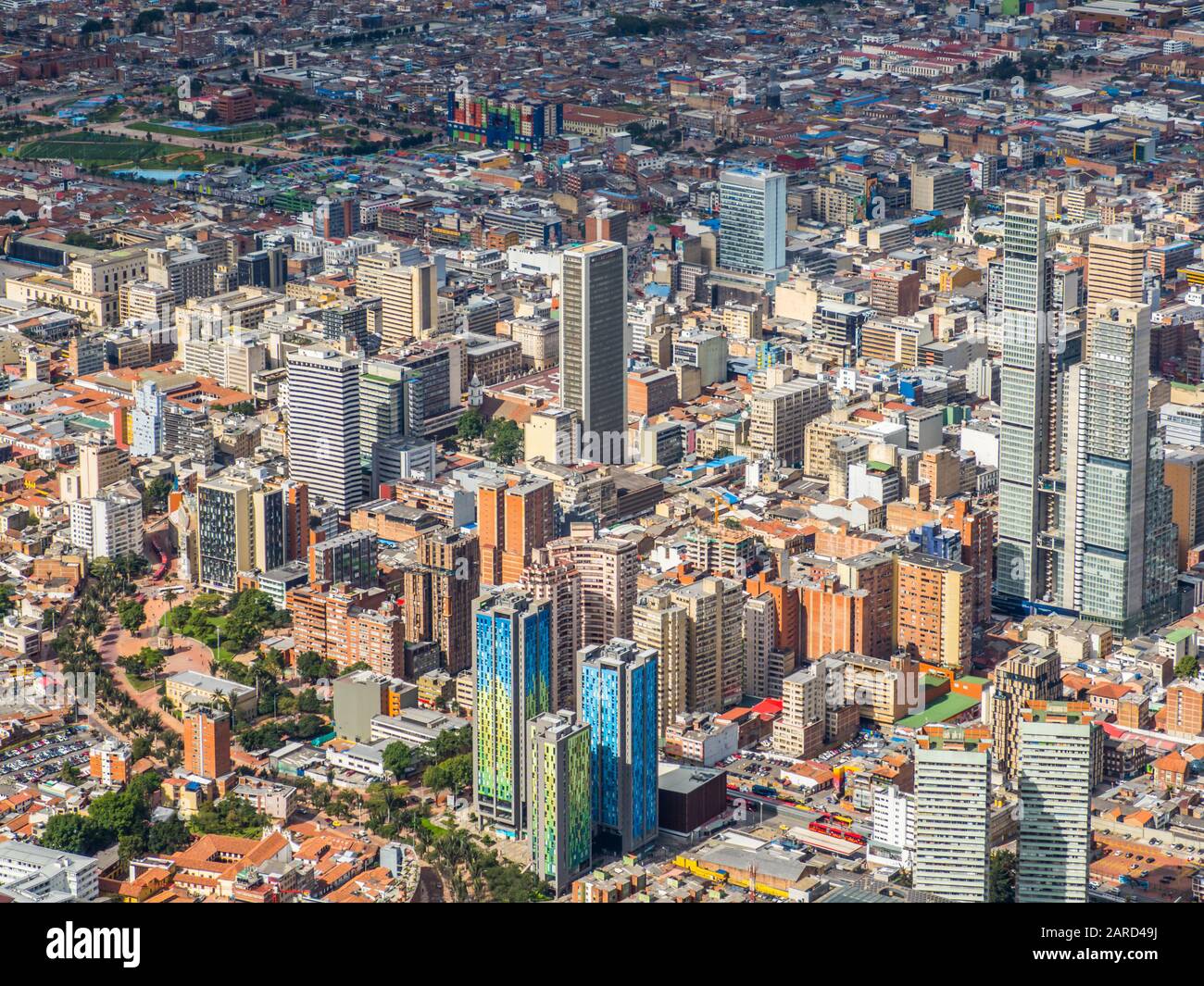 Bogota, Colombia - September 12, 2019: View for the modern center of ...