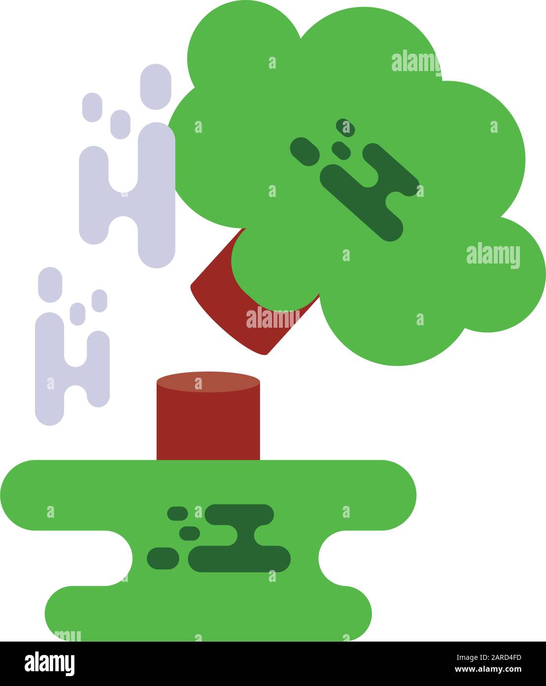 Split tree design, Pollution factory environment dirty danger industry ...