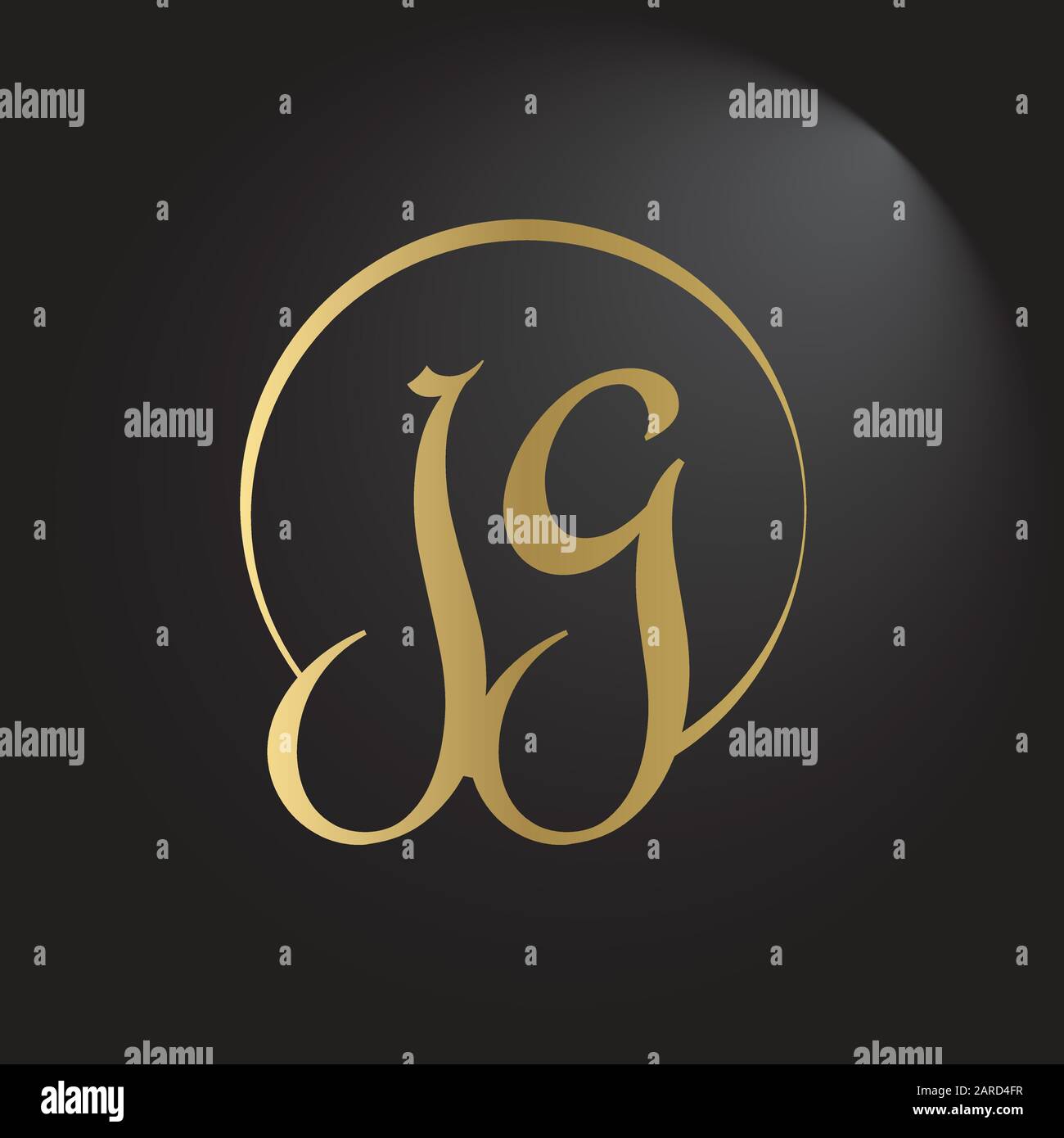 letter JG Logo Design Vector Template. Initial Linked Letter Design JG ...