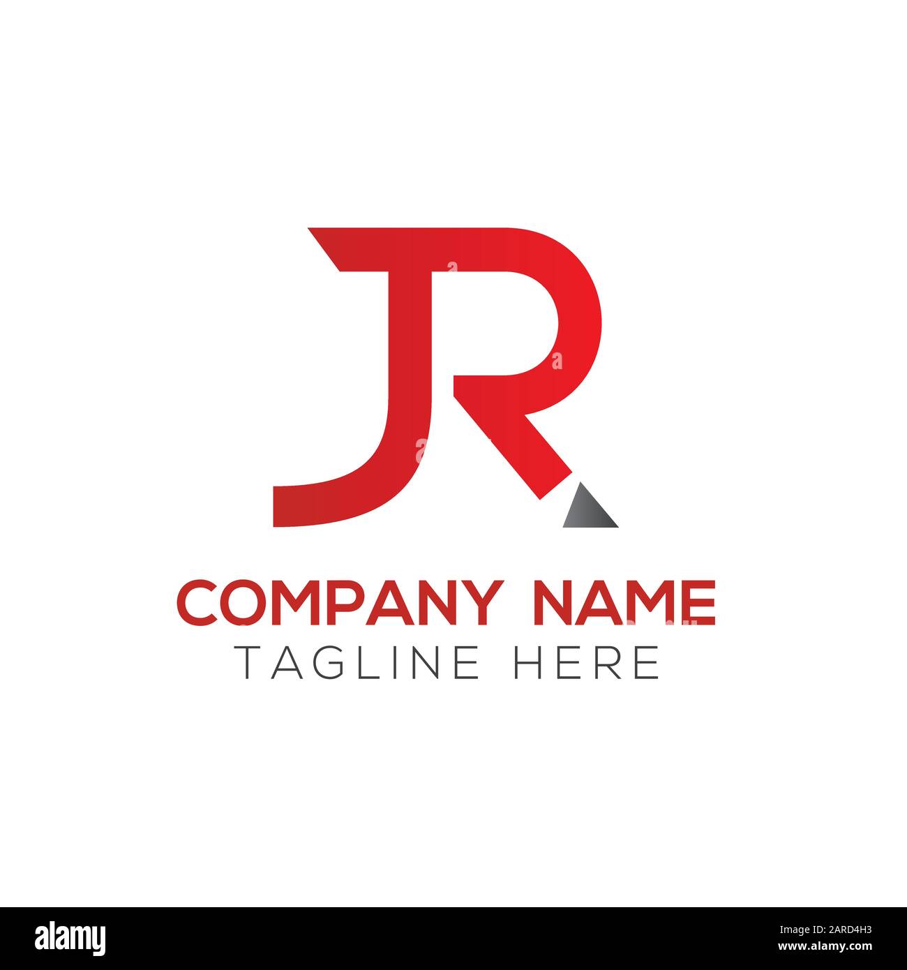 letter JR Logo Design Vector Template. Initial Linked Letter Design JR ...
