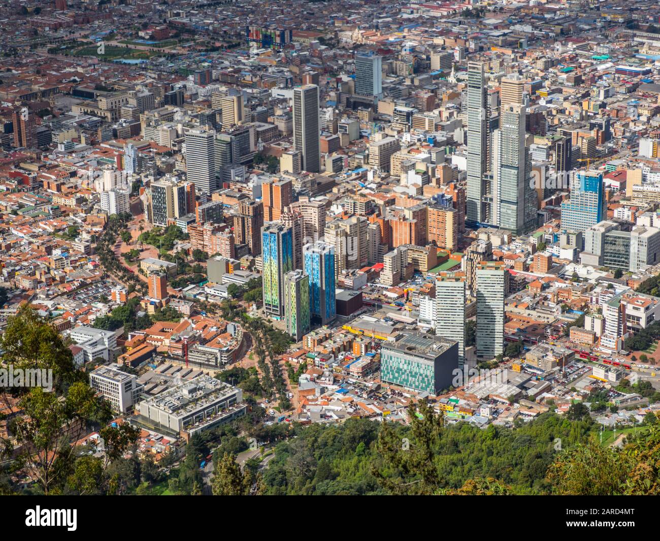 Bogota, Colombia - September 12, 2019: View for the modern center of ...