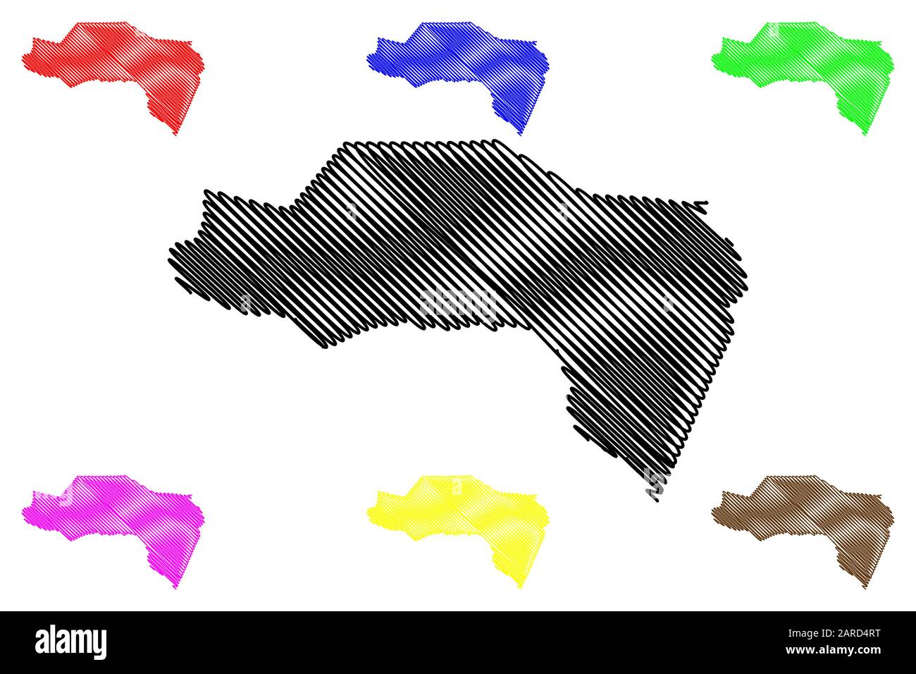 Westmoreland Parish (Parishes of Jamaica, Cornwall County) map vector ...