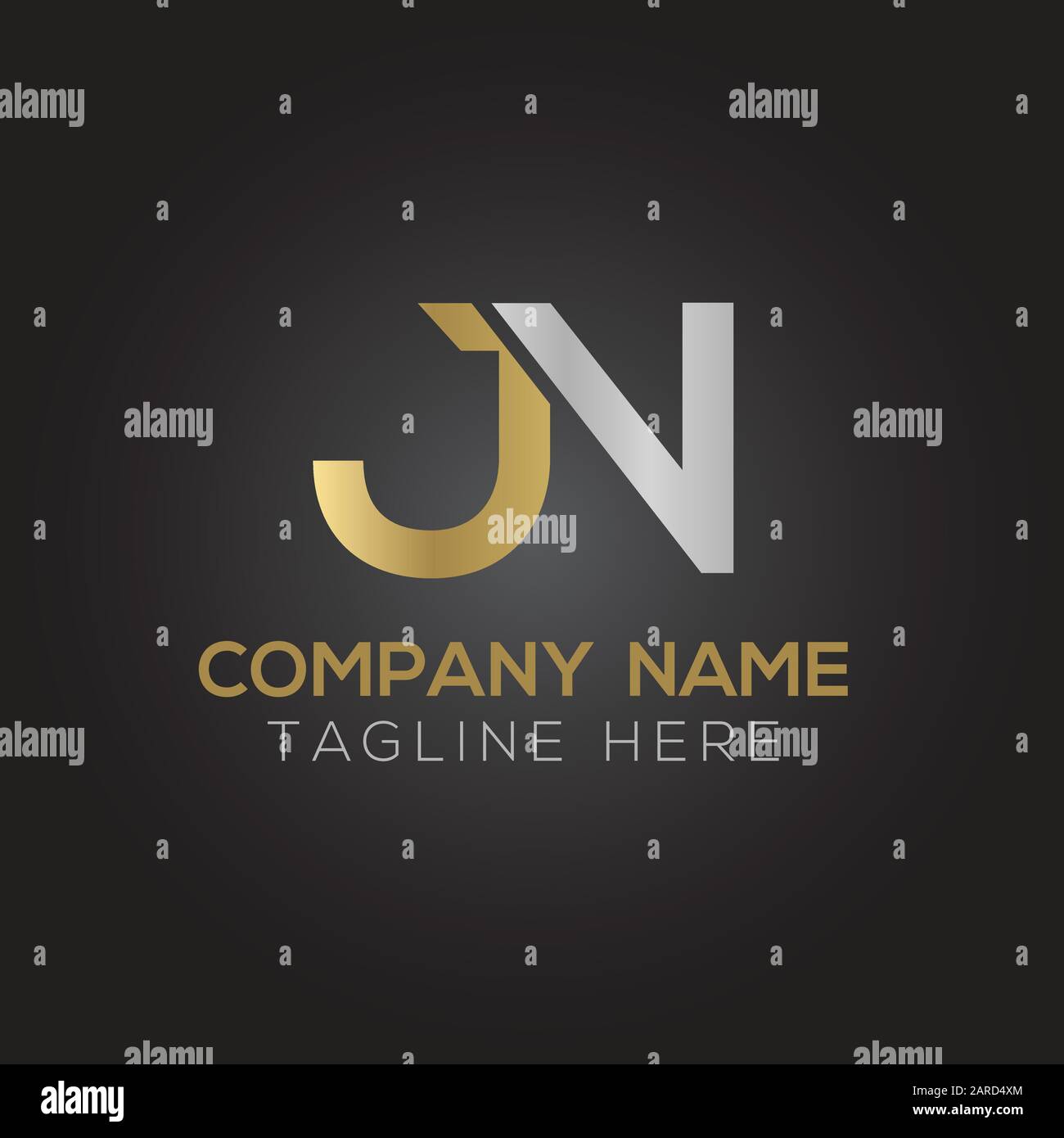 letter JN Logo Design Vector Template. Initial Linked Letter Design JN ...