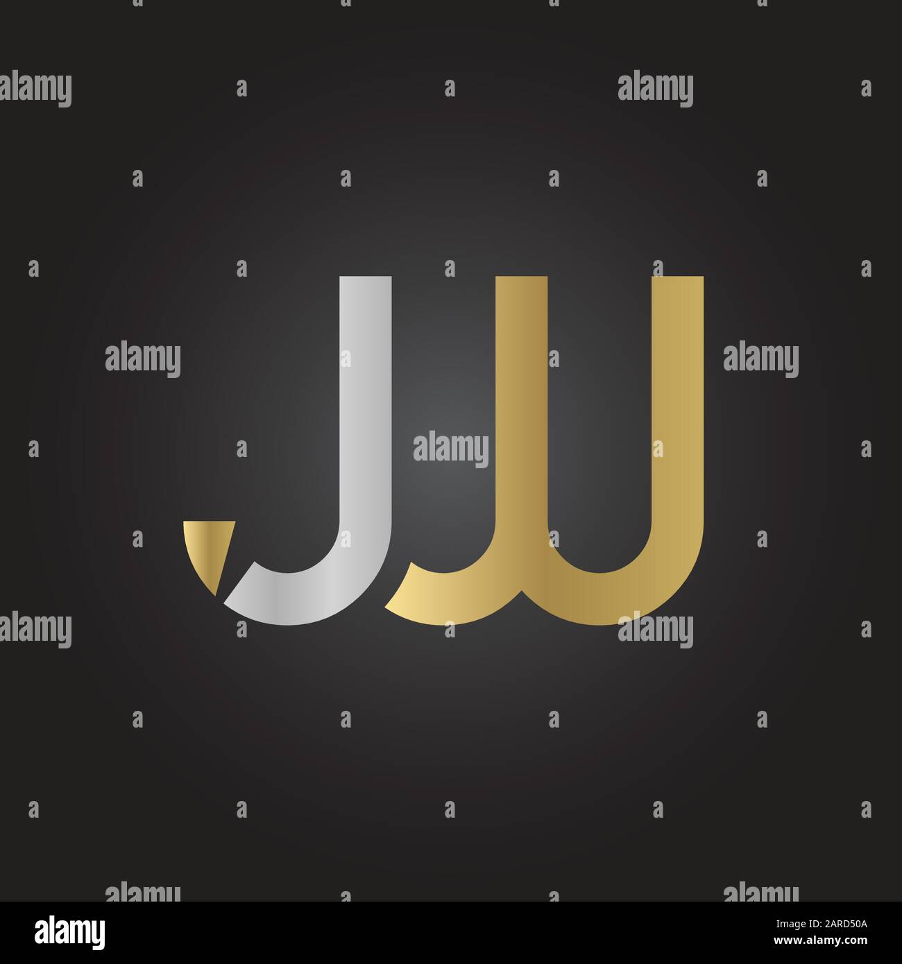 letter JW Logo Design Vector Template. Initial Linked Letter Design JW ...