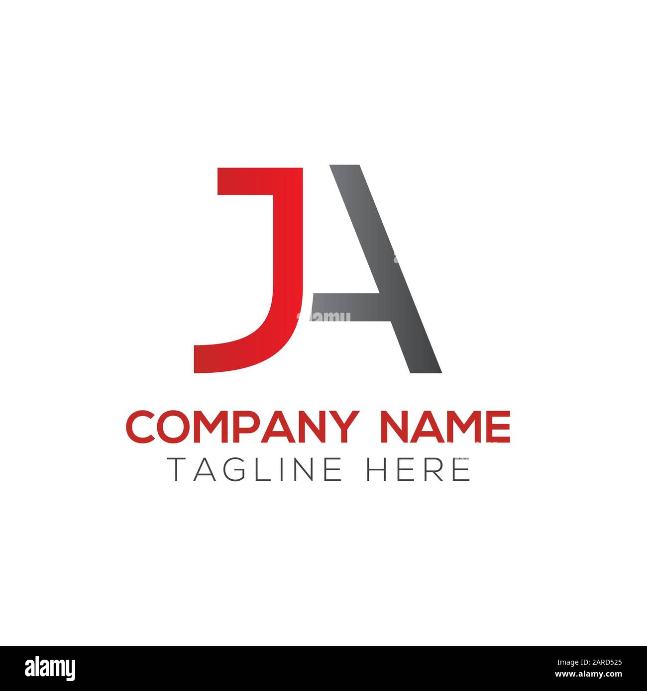 letter JA Logo Design Vector Template. Initial Linked Letter Design JA ...