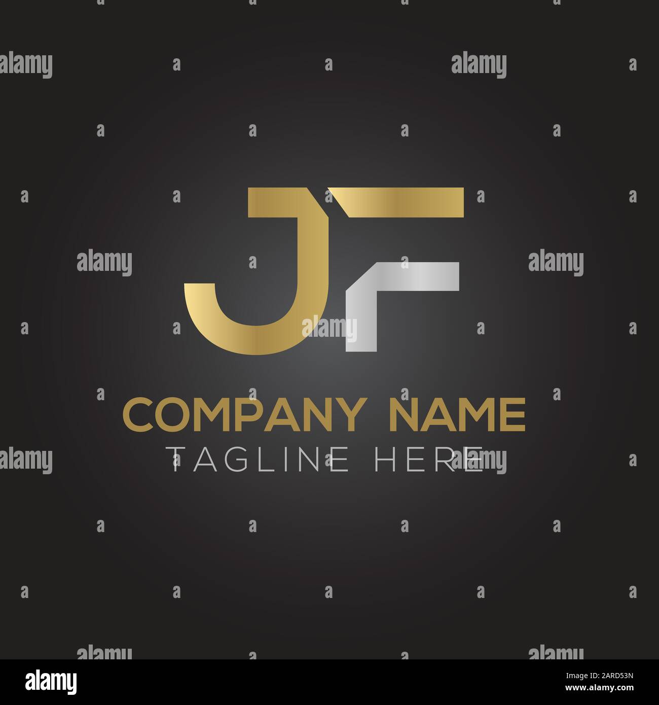 letter JF Logo Design Vector Template. Initial Linked Letter Design JF ...