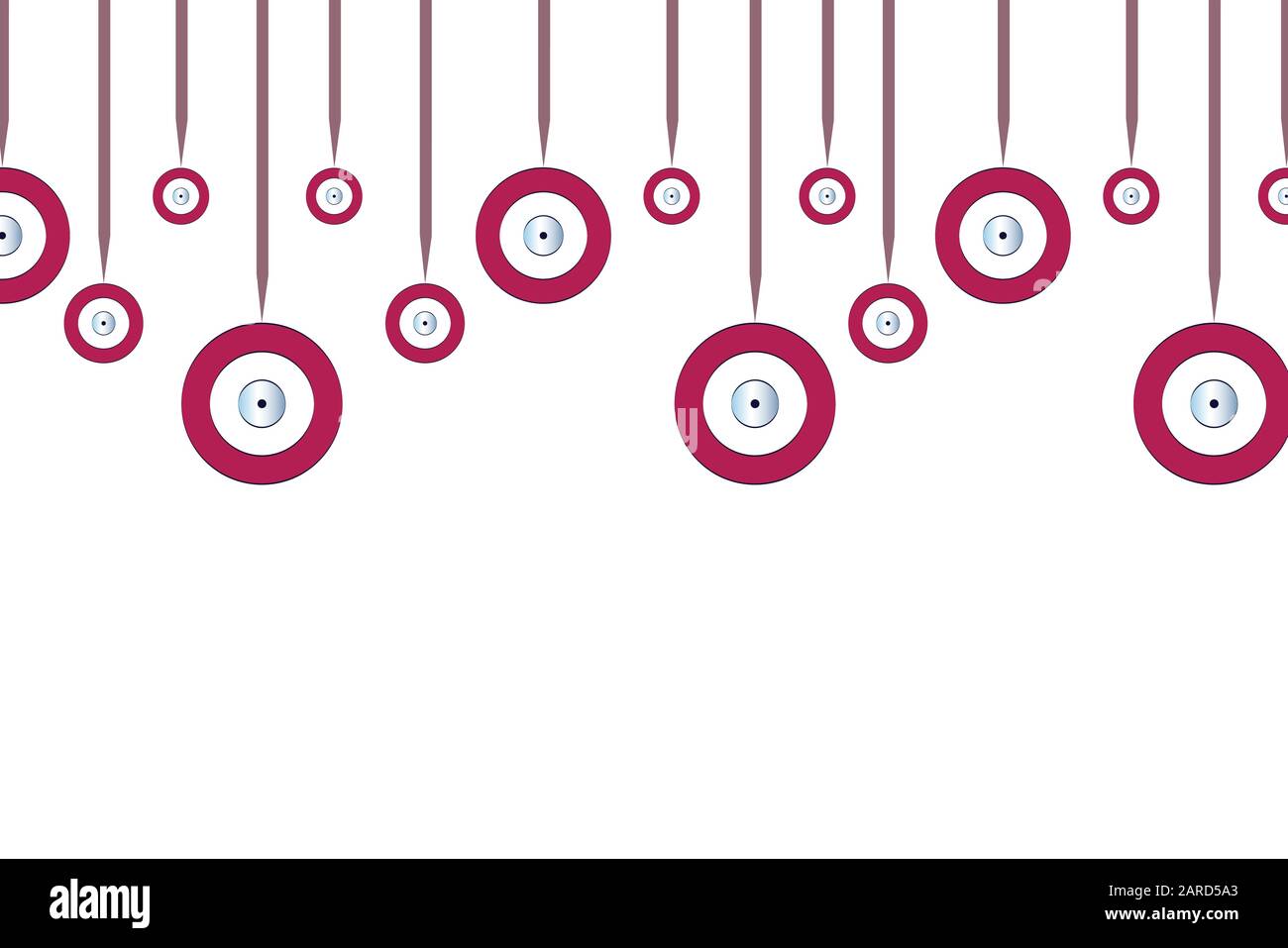 horizontal banner with dark pink evil eyes vector Stock Vector Image ...