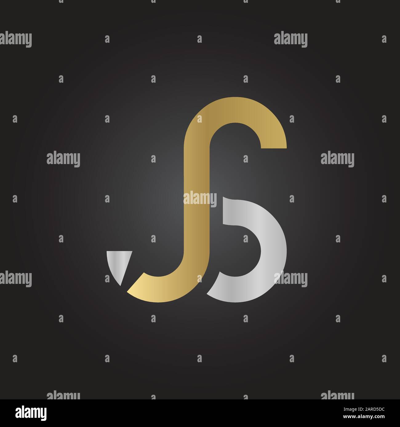 letter JS Logo Design Vector Template. Initial Linked Letter Design JS ...