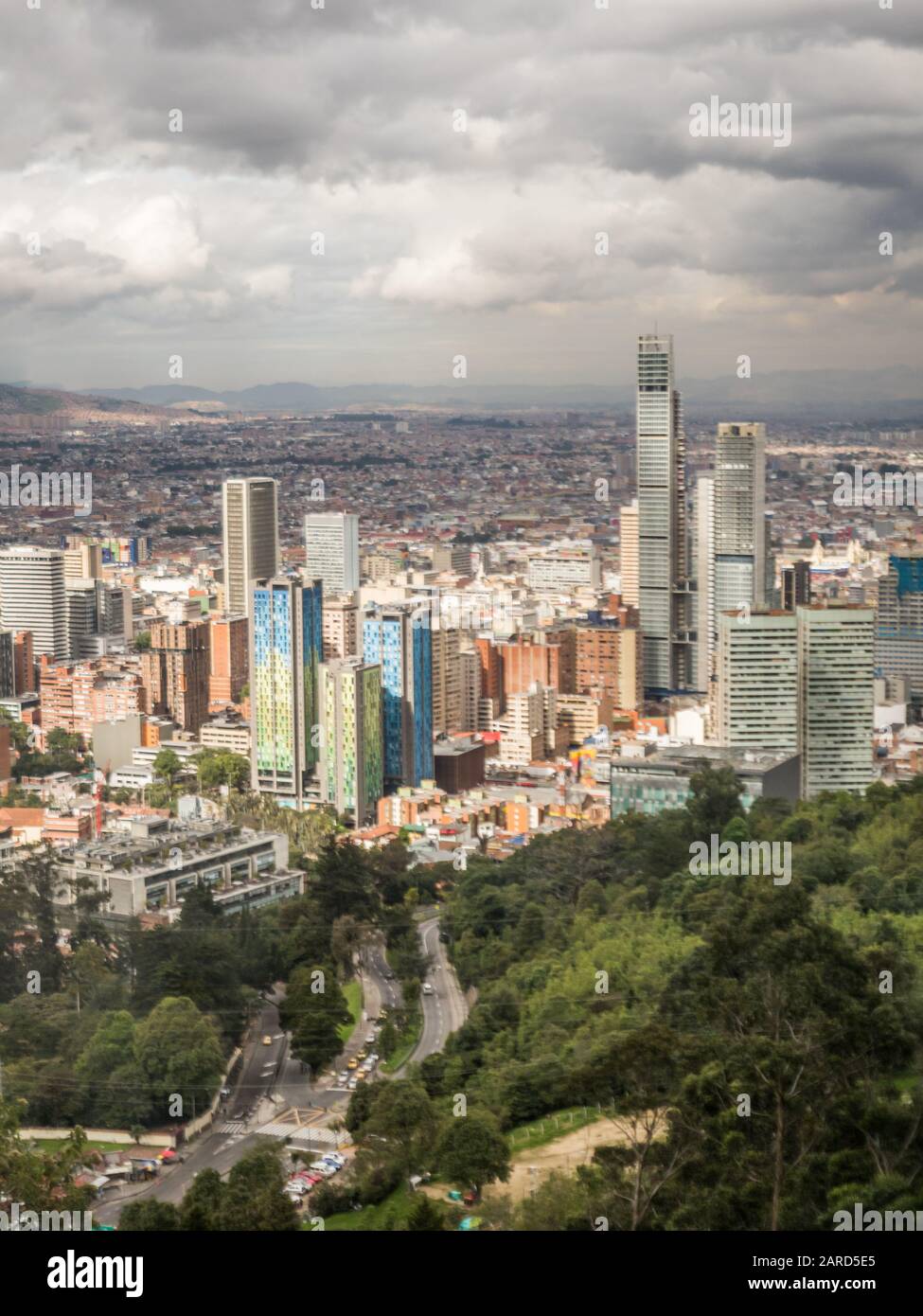 Bogota, Colombia - September 12, 2019: View for the modern center of ...