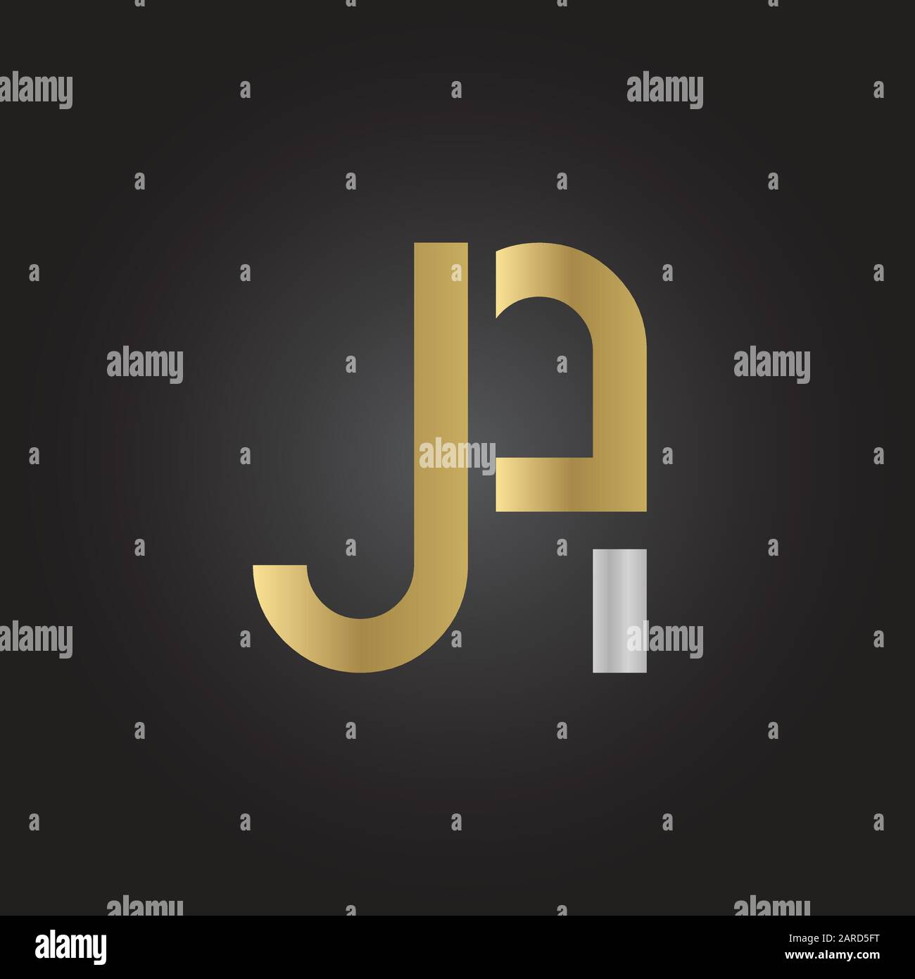 letter JA Logo Design Vector Template. Initial Linked Letter Design JA ...