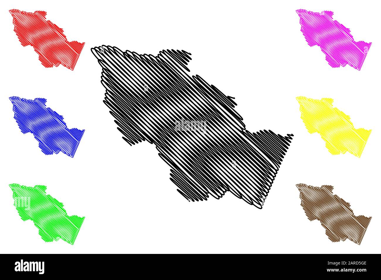 Saint Mary Parish (Parishes of Jamaica, Middlesex County) map vector ...