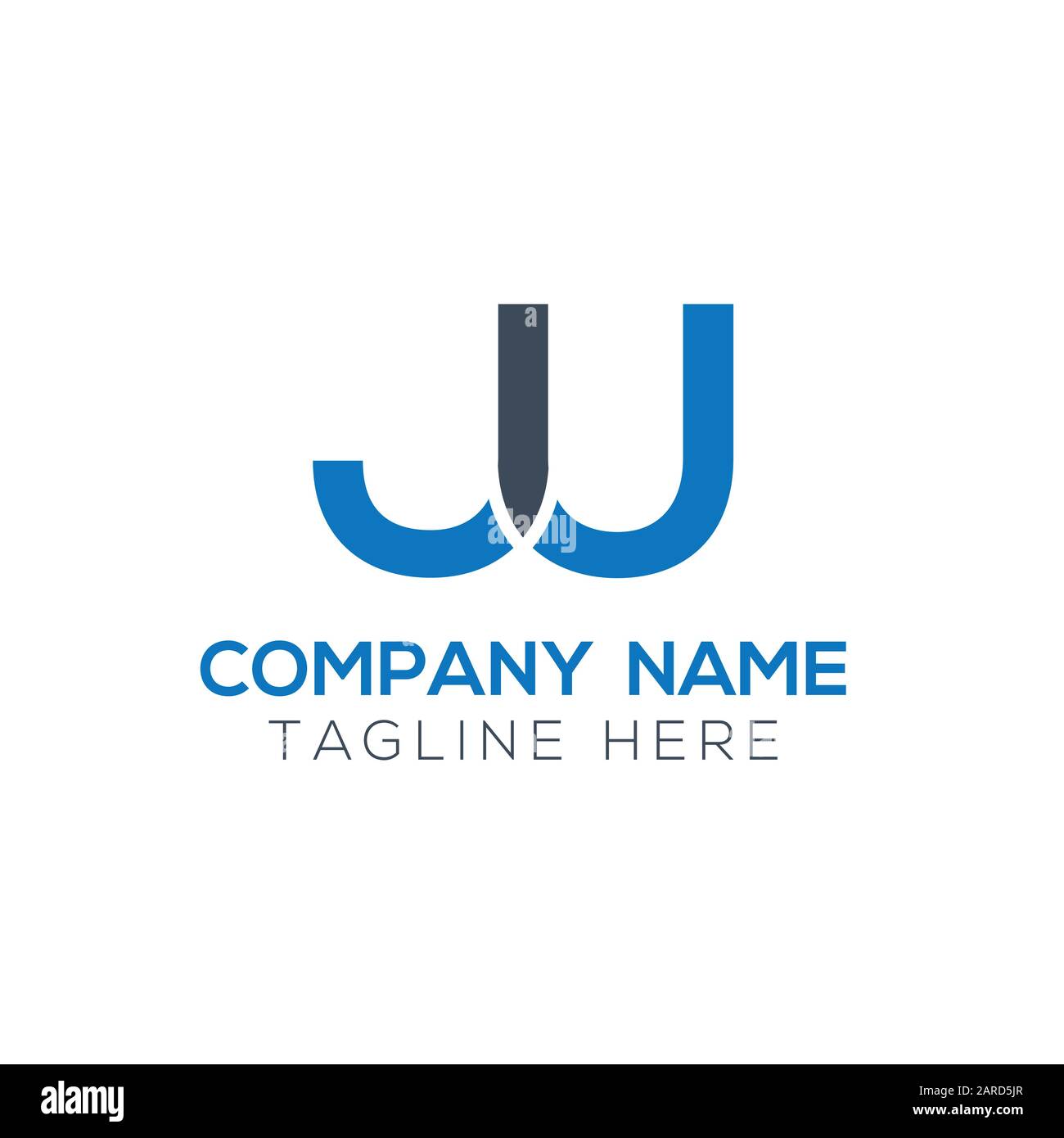 letter JU Logo Design Vector Template. Initial Linked Letter Design JU ...