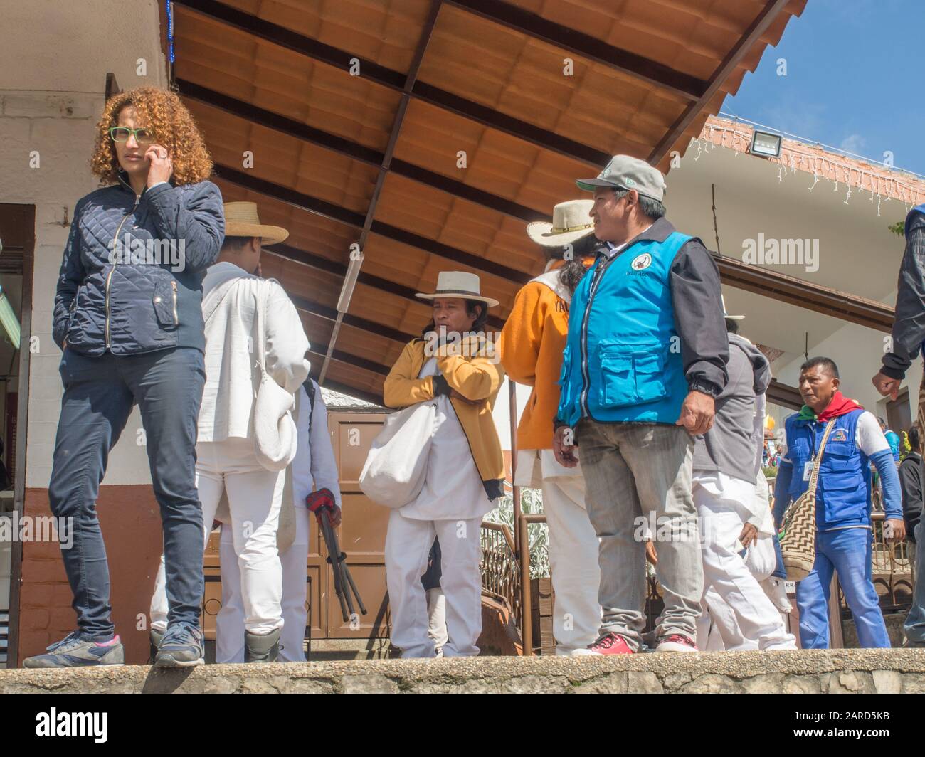 Bogota, Colombia - December 01, 2017: A tribe from the north of ...