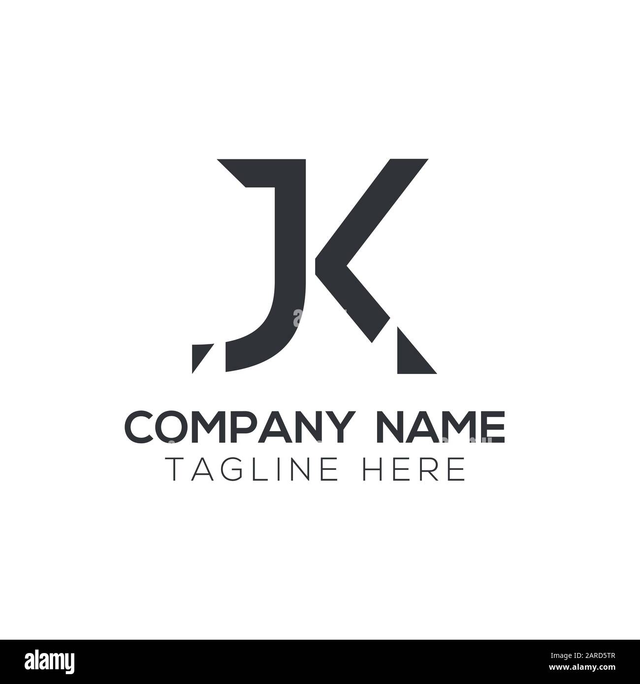 letter JK Logo Design Vector Template. Initial Linked Letter Design JK ...