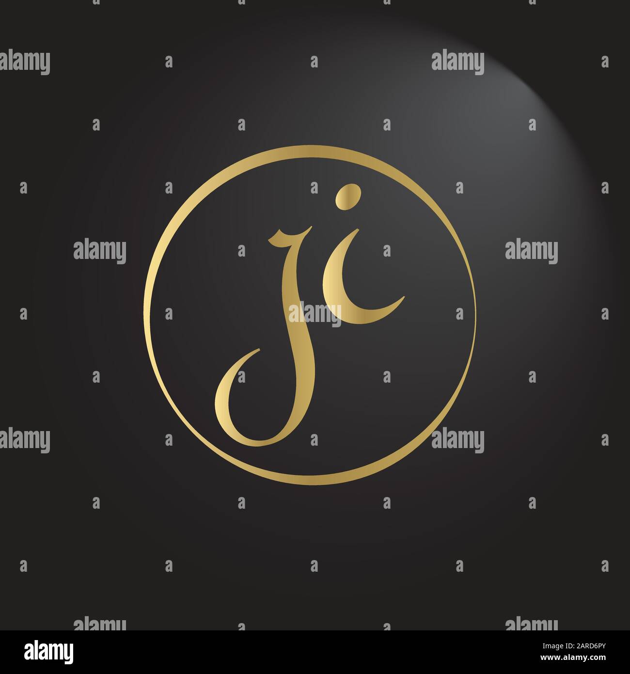 letter JI Logo Design Vector Template. Initial Linked Letter Design JI ...