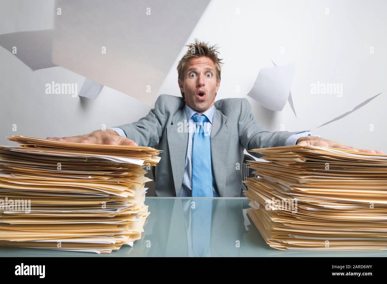 Paper piles blowing hi-res stock photography and images - Alamy